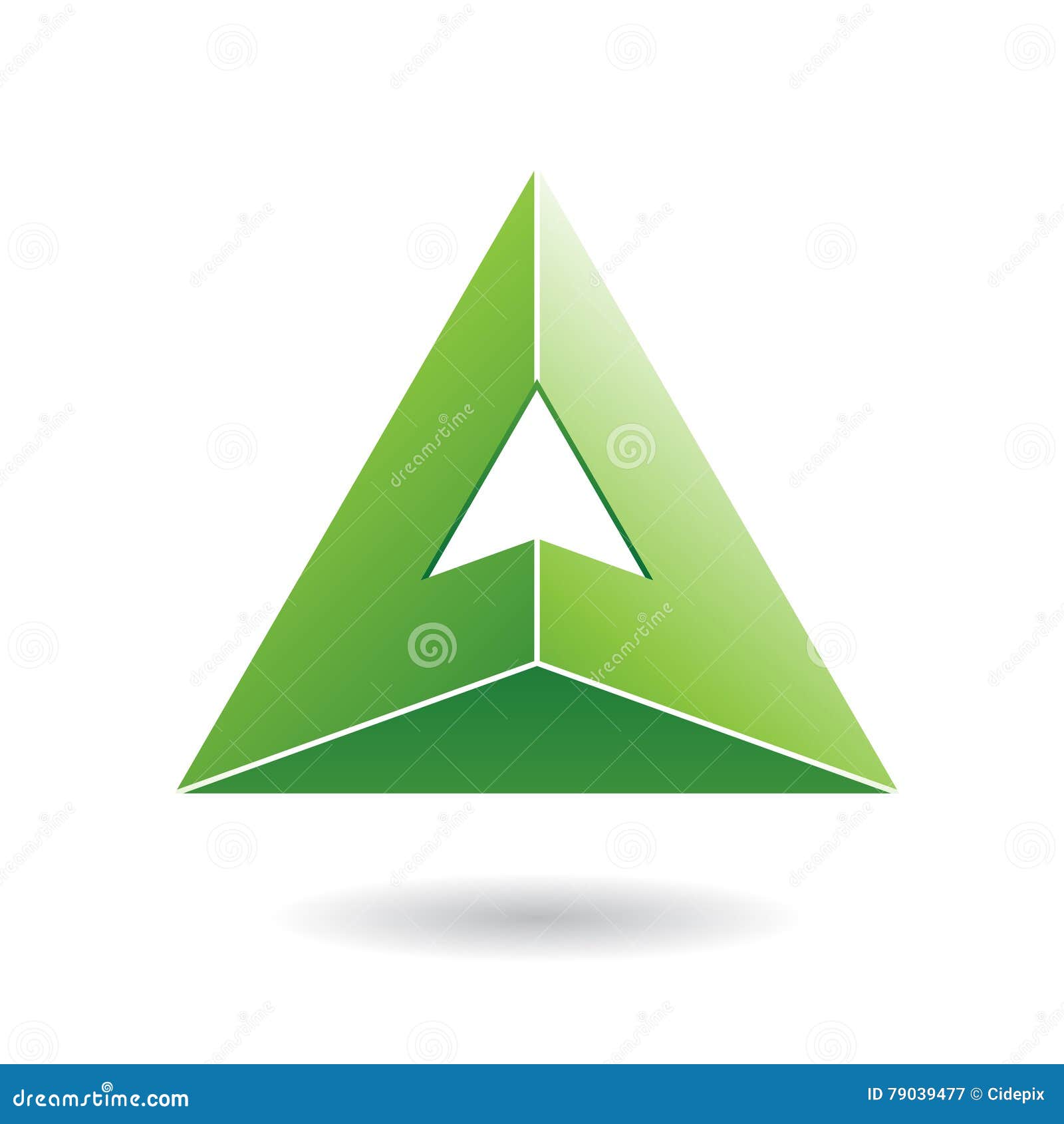 Colorful Abstract Triangle Symbol of Letter a Stock Vector ...