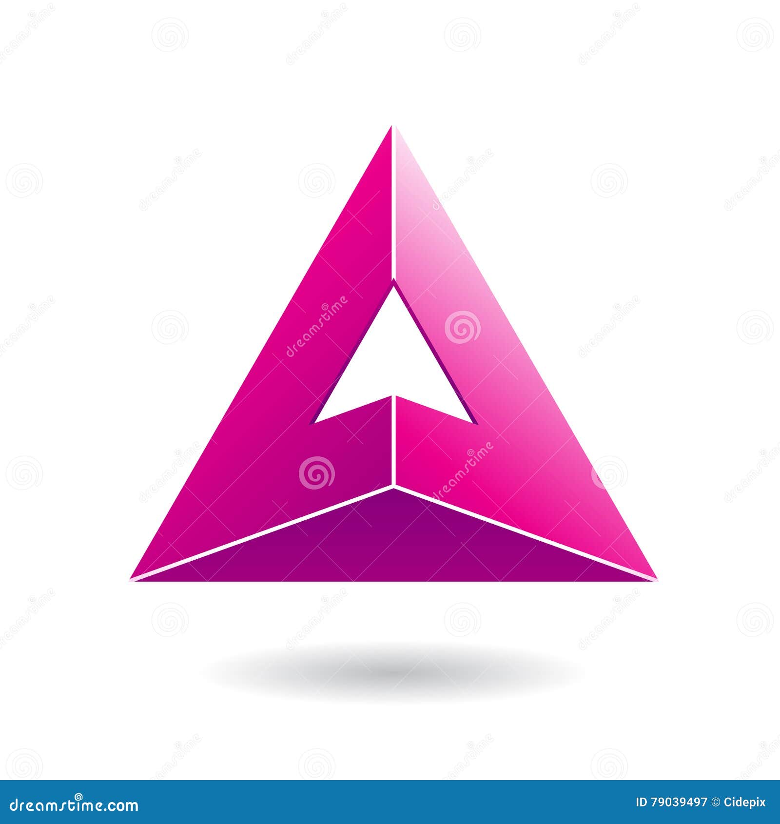 Colorful Abstract Triangle Symbol of Letter a Stock Vector ...