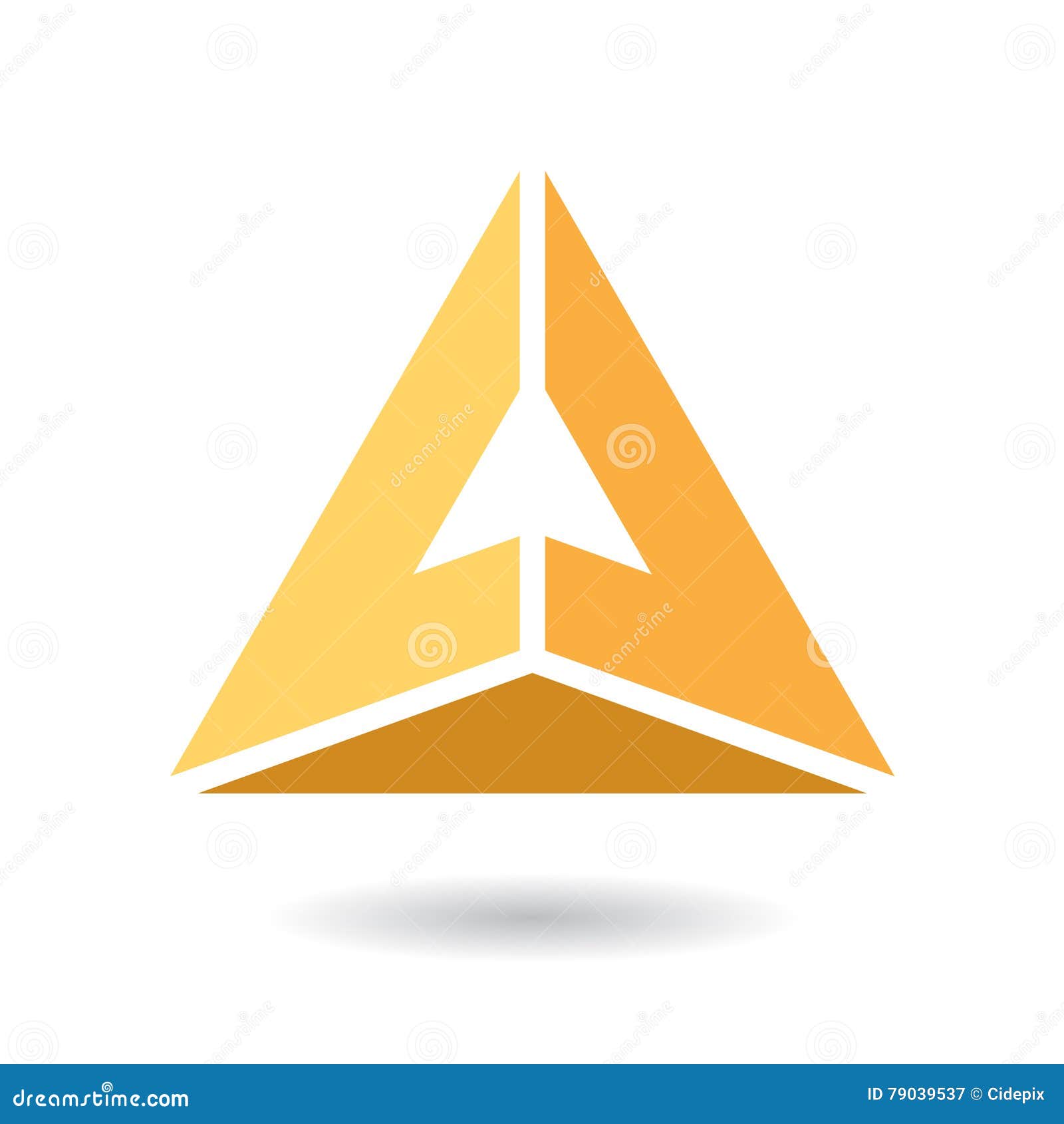 Colorful Abstract Triangle Symbol of Letter a Stock Vector ...