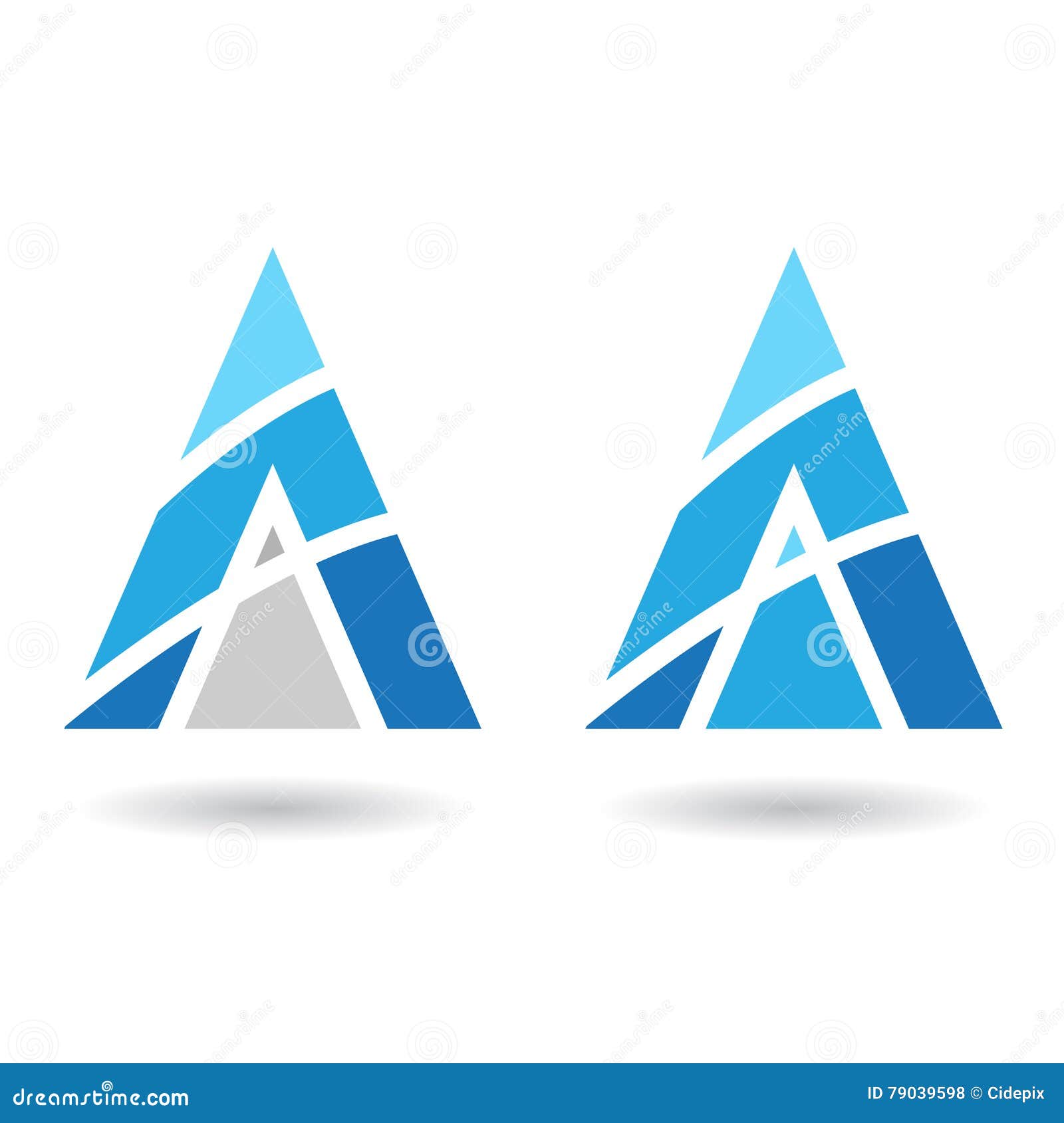 Colorful Abstract Triangle Symbol of Letter a Stock Vector ...