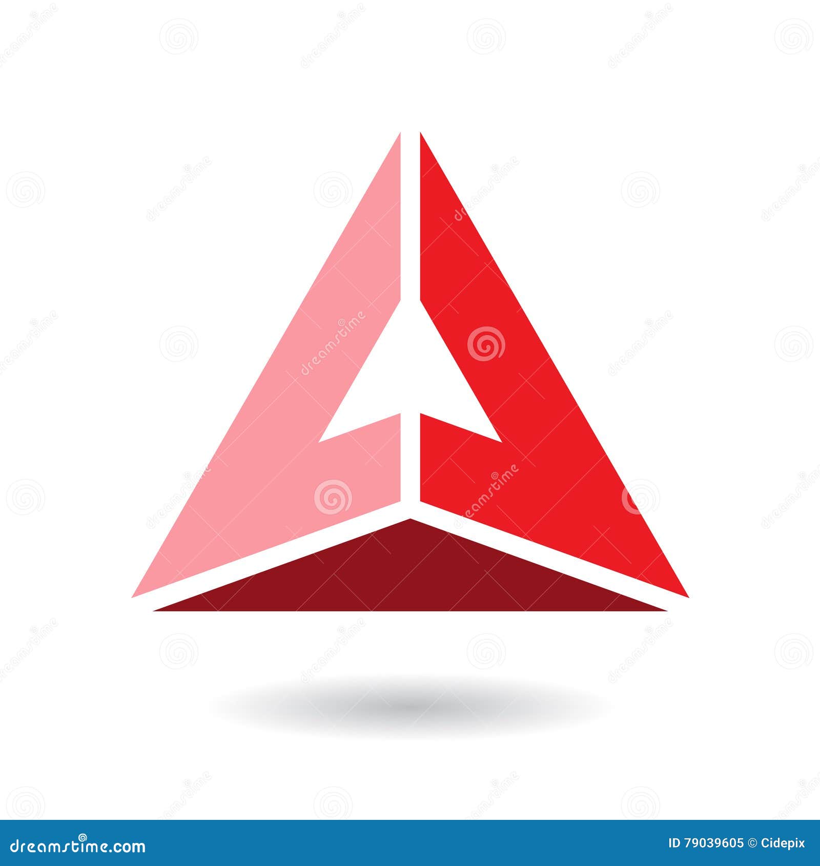 Colorful Abstract Triangle Symbol of Letter a Stock Vector ...
