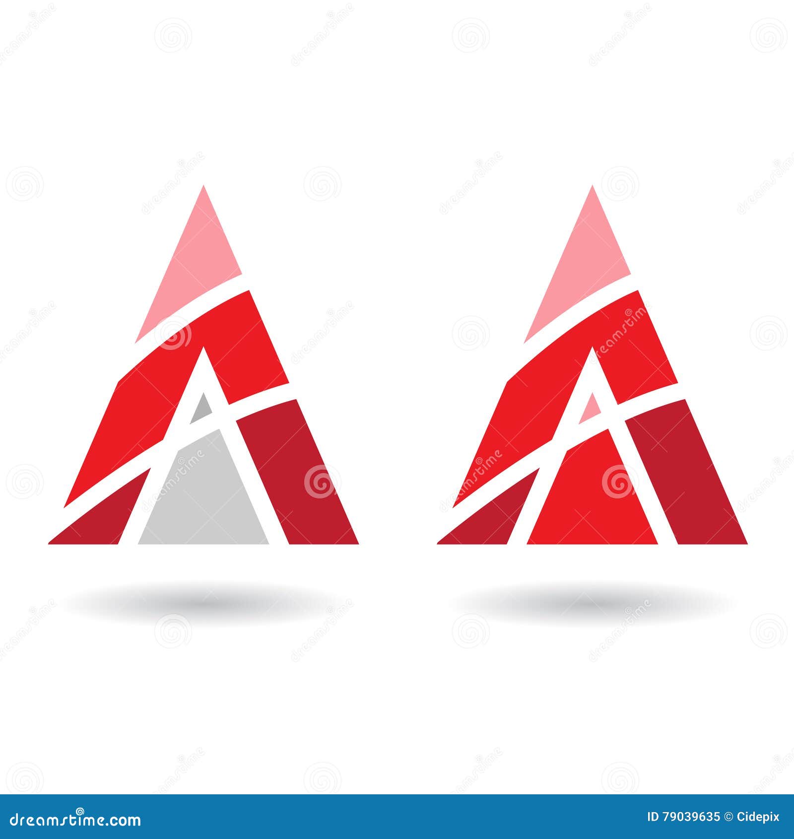 Colorful Abstract Triangle Symbol of Letter a Stock Vector ...