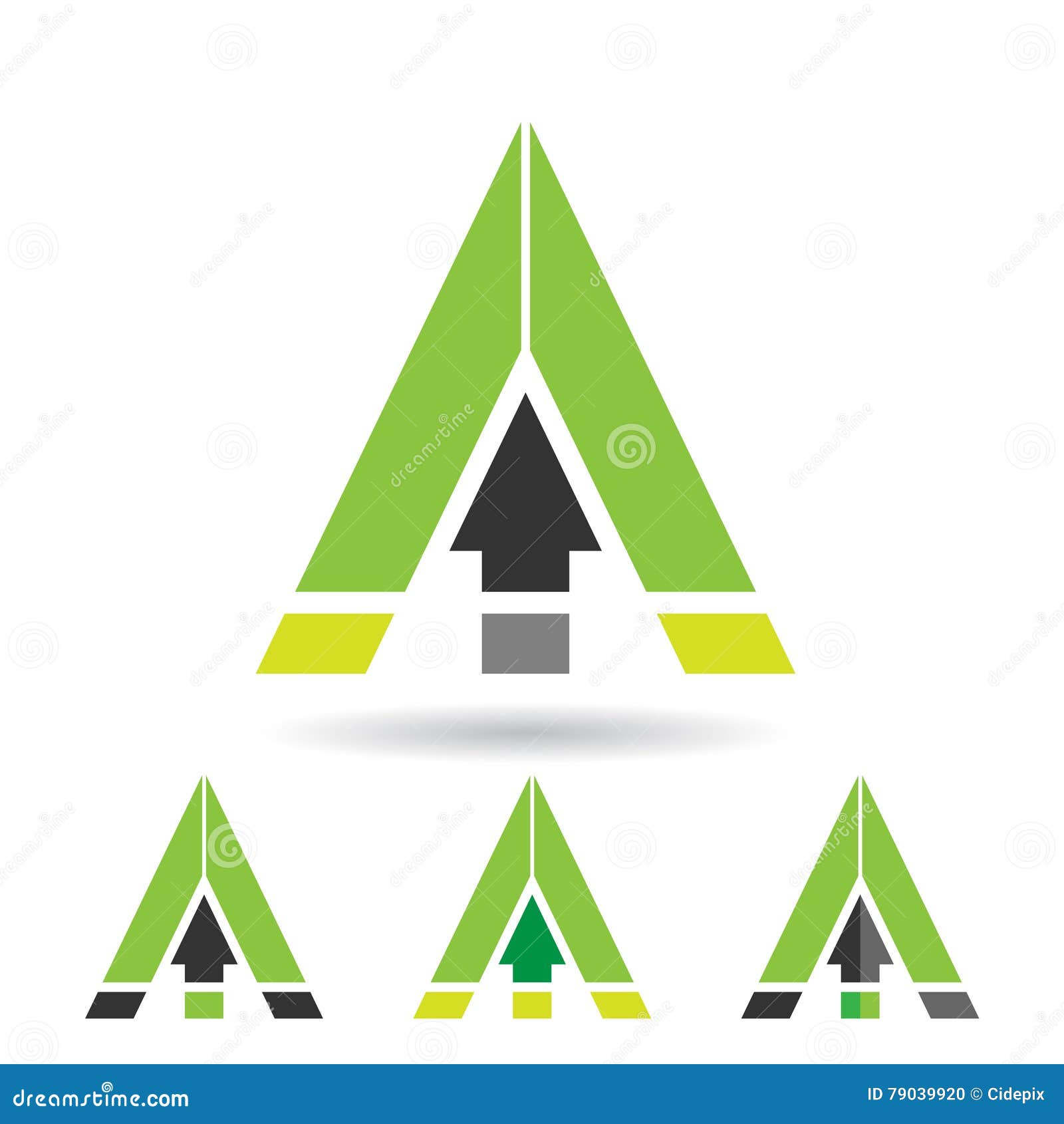 Colorful Abstract Triangle Symbol of Letter a Stock Vector ...