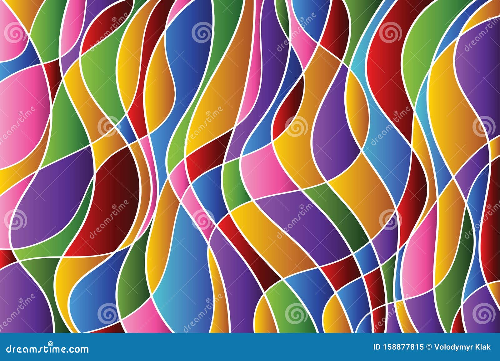 Colorful Abstract Vector Background with Elements Wave. Stock Vector ...