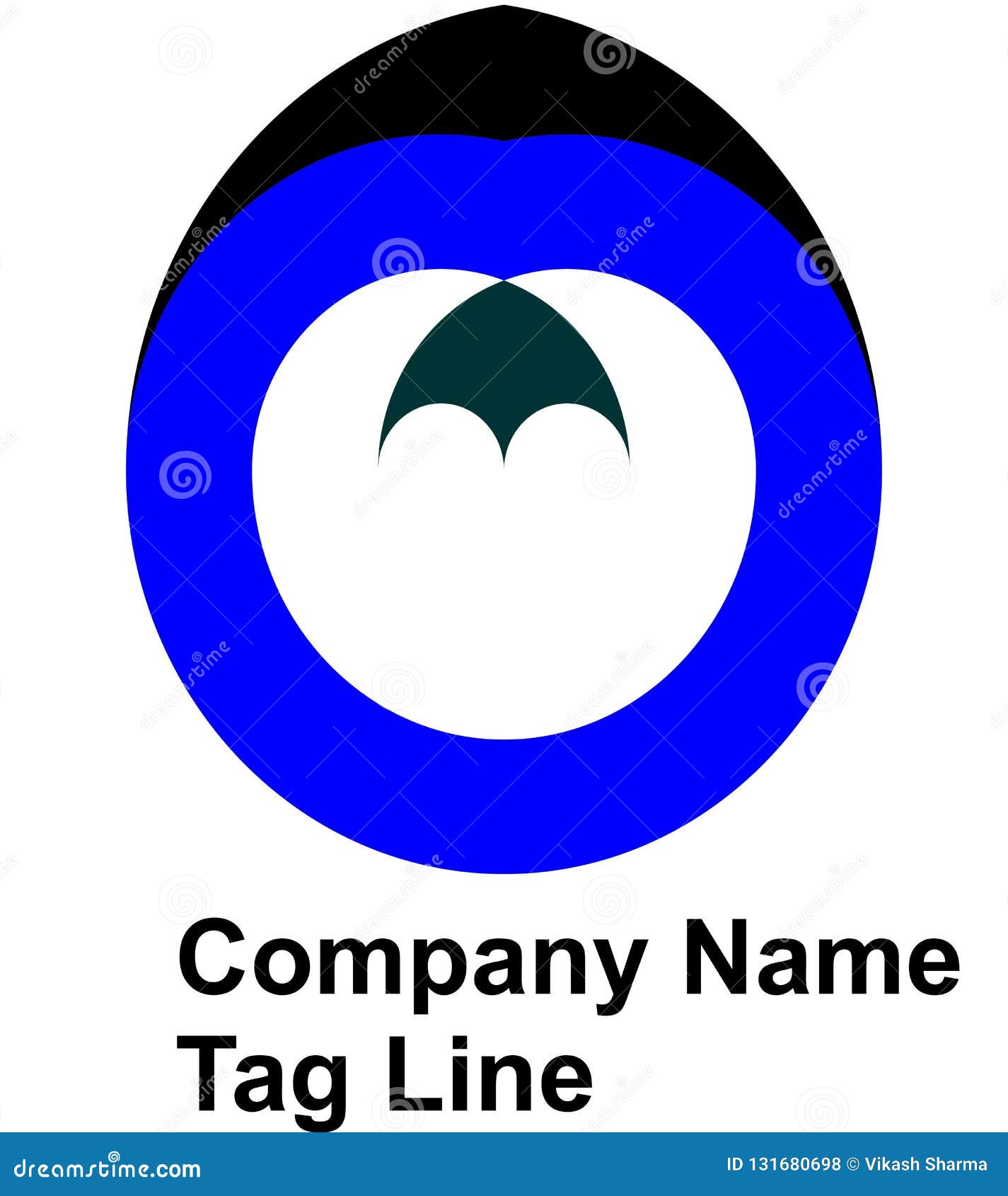 Blue and Black Abstract Logo Design and Vector Stock Vector ...