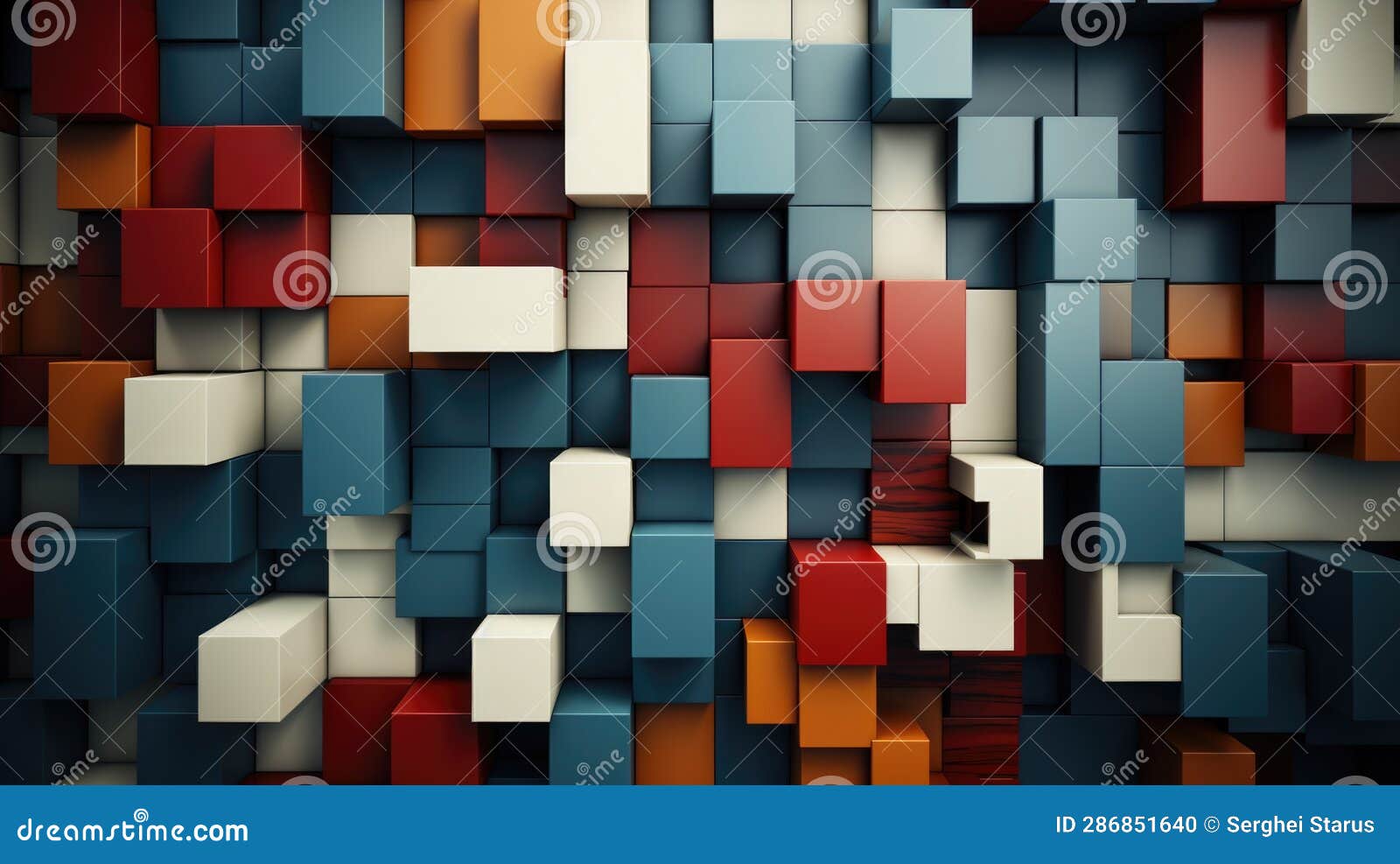 A Colorful Abstract Wall with Blocks of Different Colors. Generative AI ...