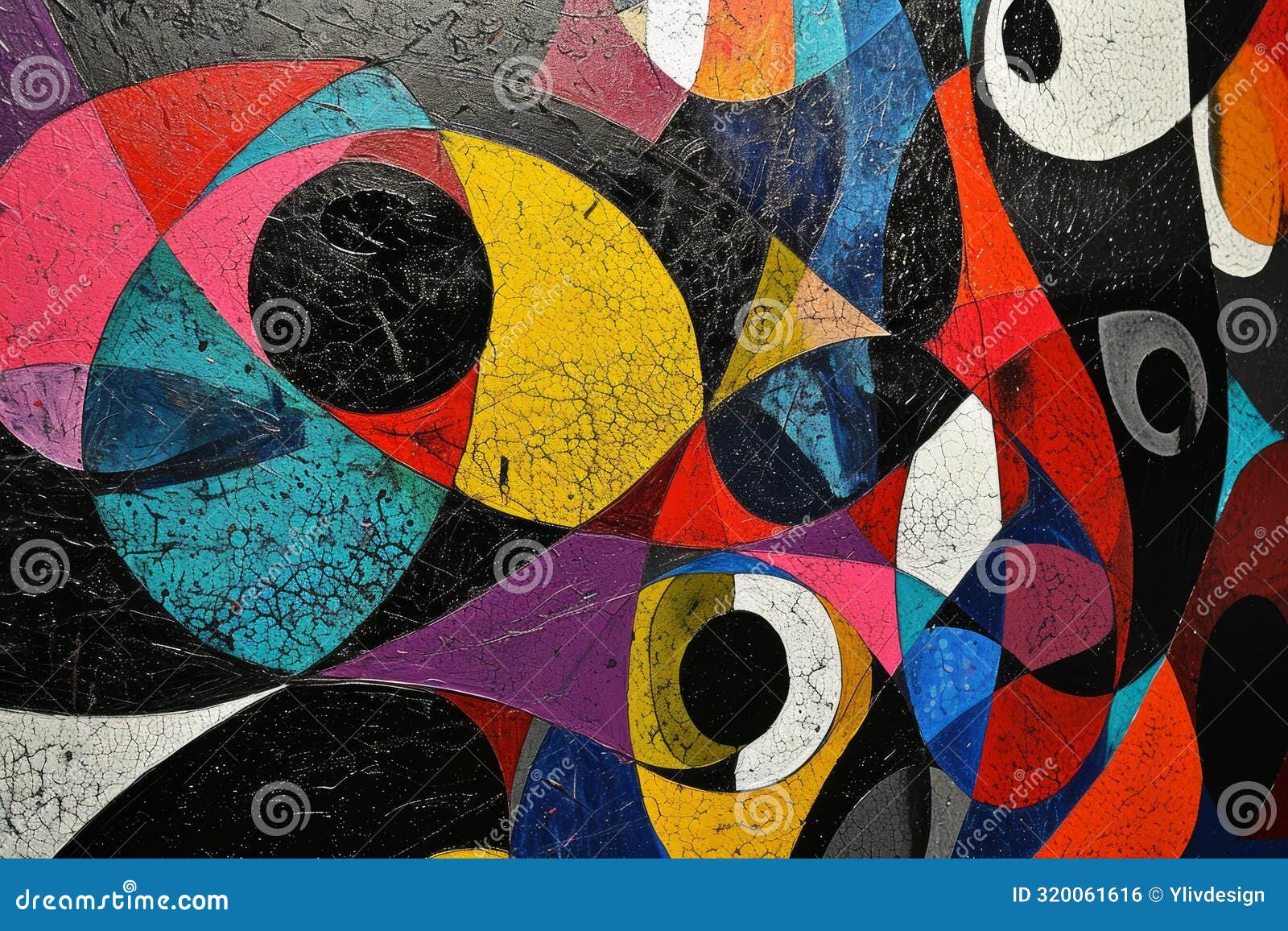 Colorful Abstract Wall Mural Texture Stock Illustration - Illustration ...