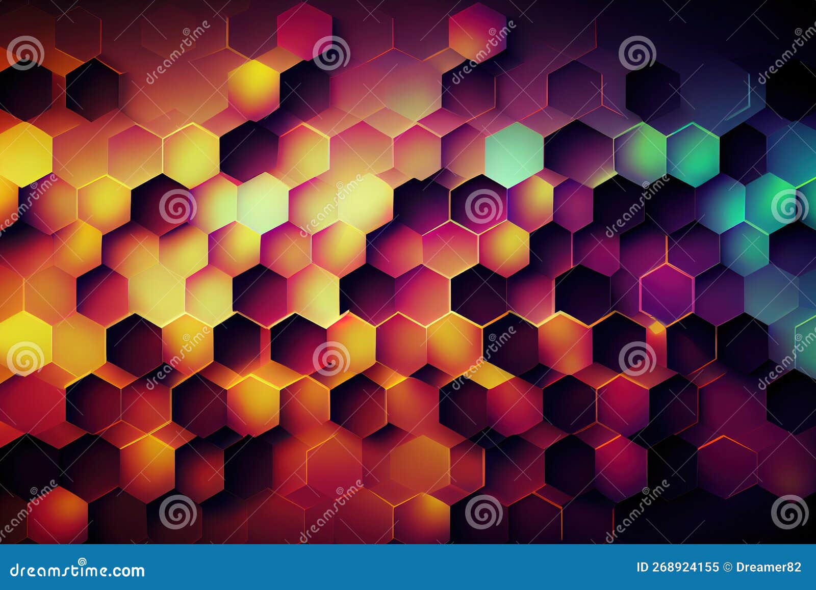 Colorful Abstract Wallpaper with Hex Theme Stock Illustration ...