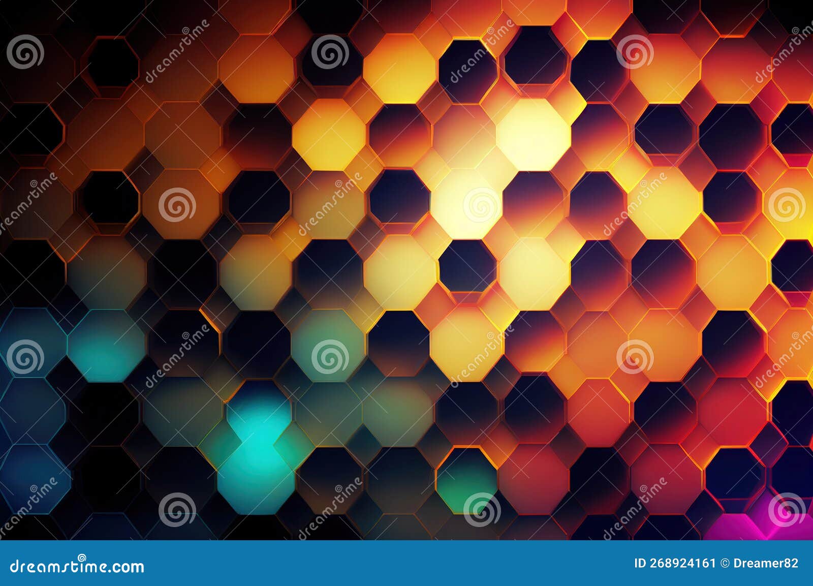 Colorful Abstract Wallpaper with Hex Theme Stock Illustration ...