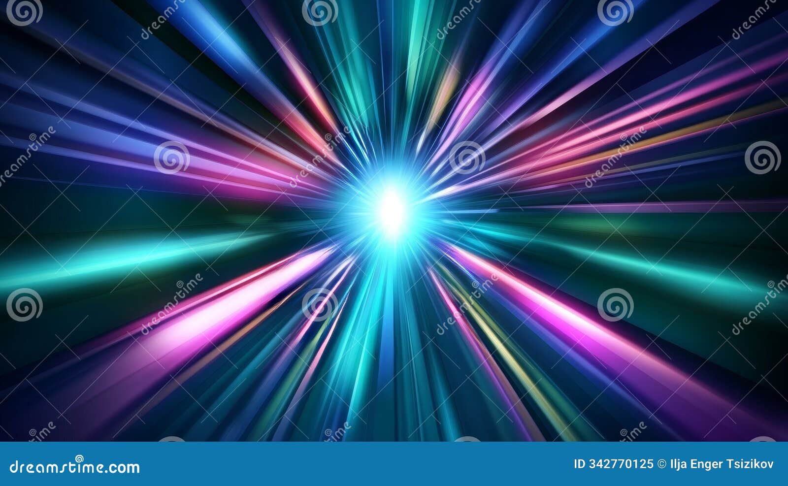 Colorful Abstract Warp Speed, Explosion Effect with Light Trails ...