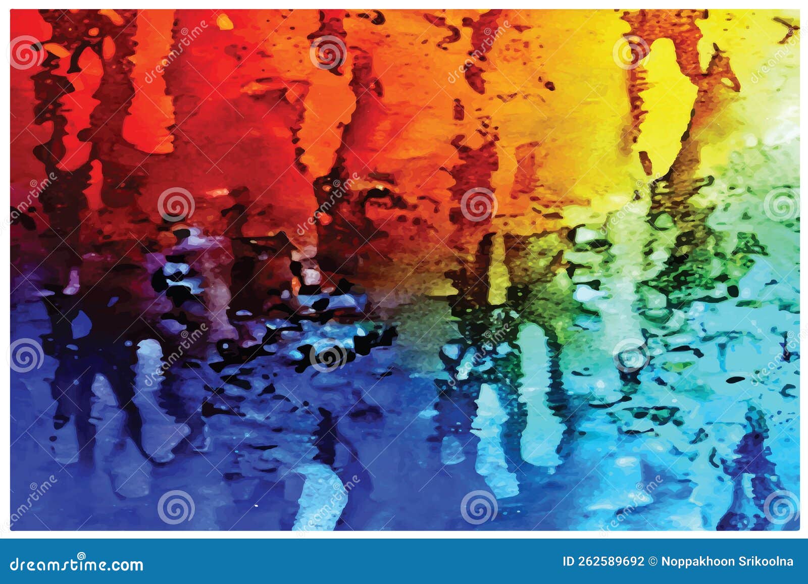 Colorful Abstract Water Painting Background Stock Illustration ...