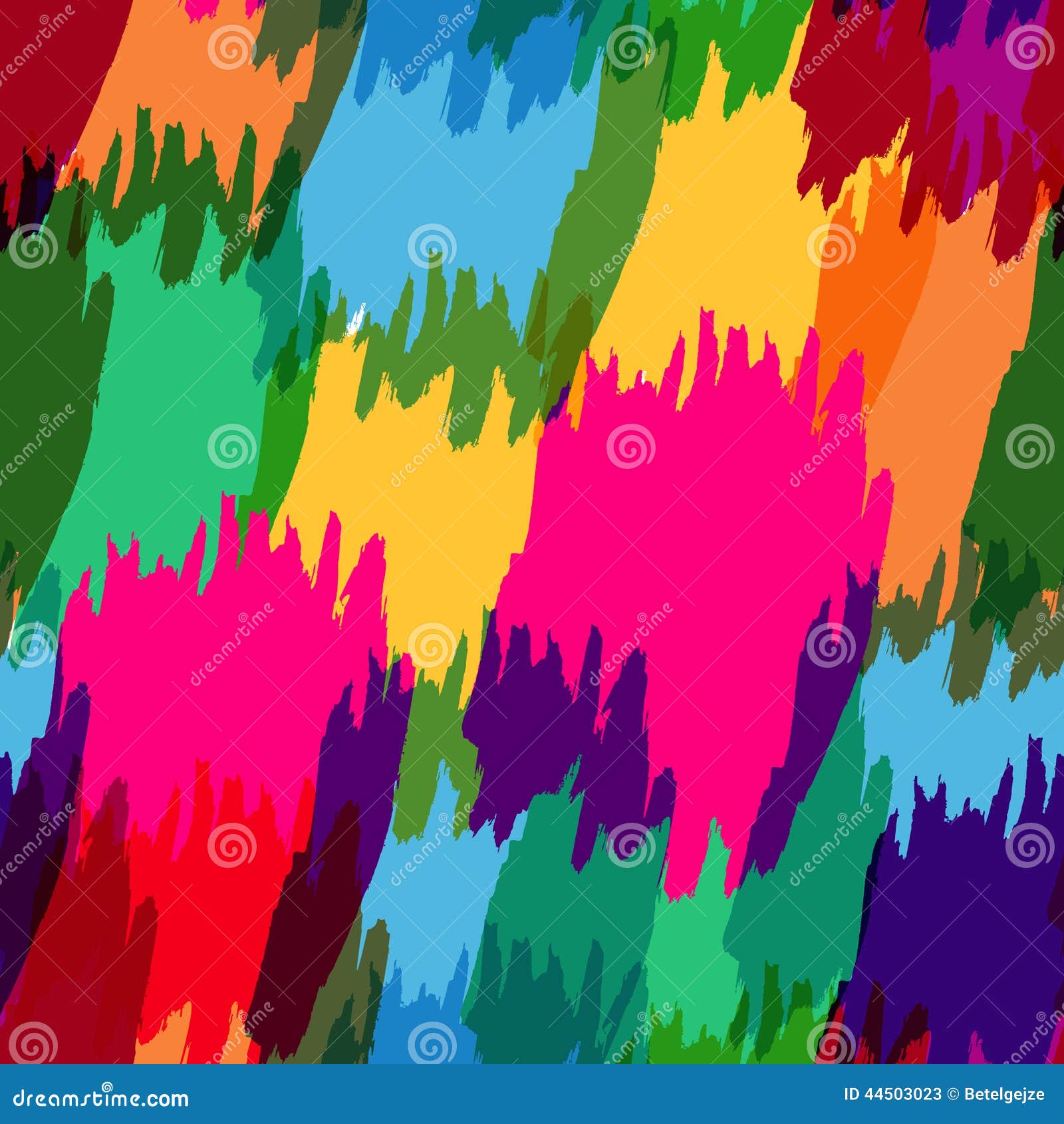 Colorful Abstract Watercolor Brush Background, Vector Seamless P Stock ...