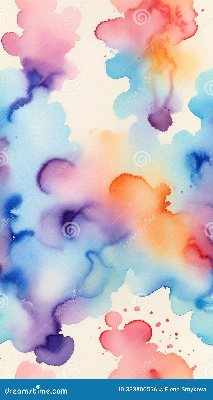 Colorful Abstract Watercolor Vertical Background Stock Illustration ...