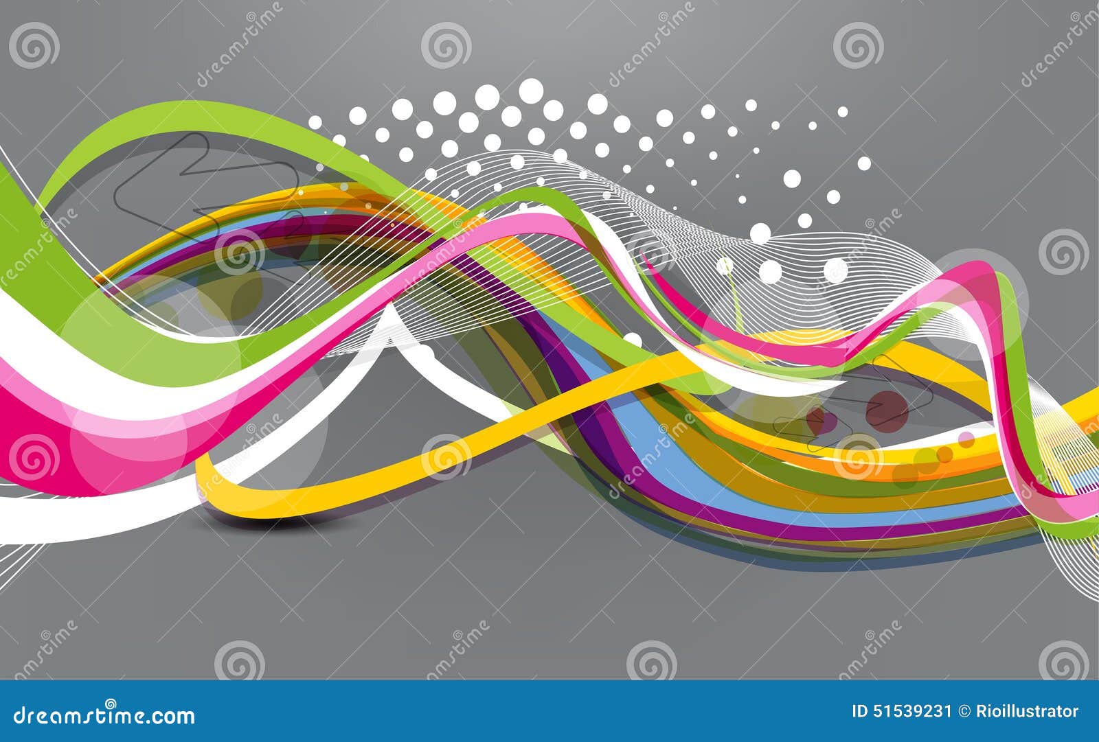 Colorful Abstract Wave Background Stock Vector - Illustration of bubble ...