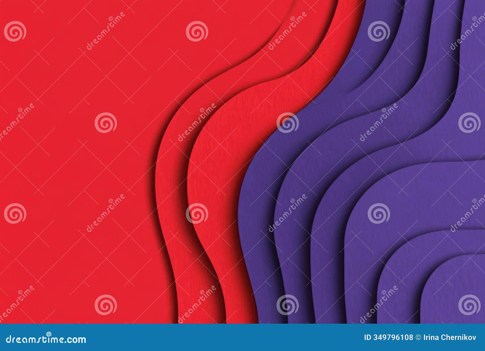 Colorful Abstract Wave Design with Red and Purple Layers for Modern Art ...