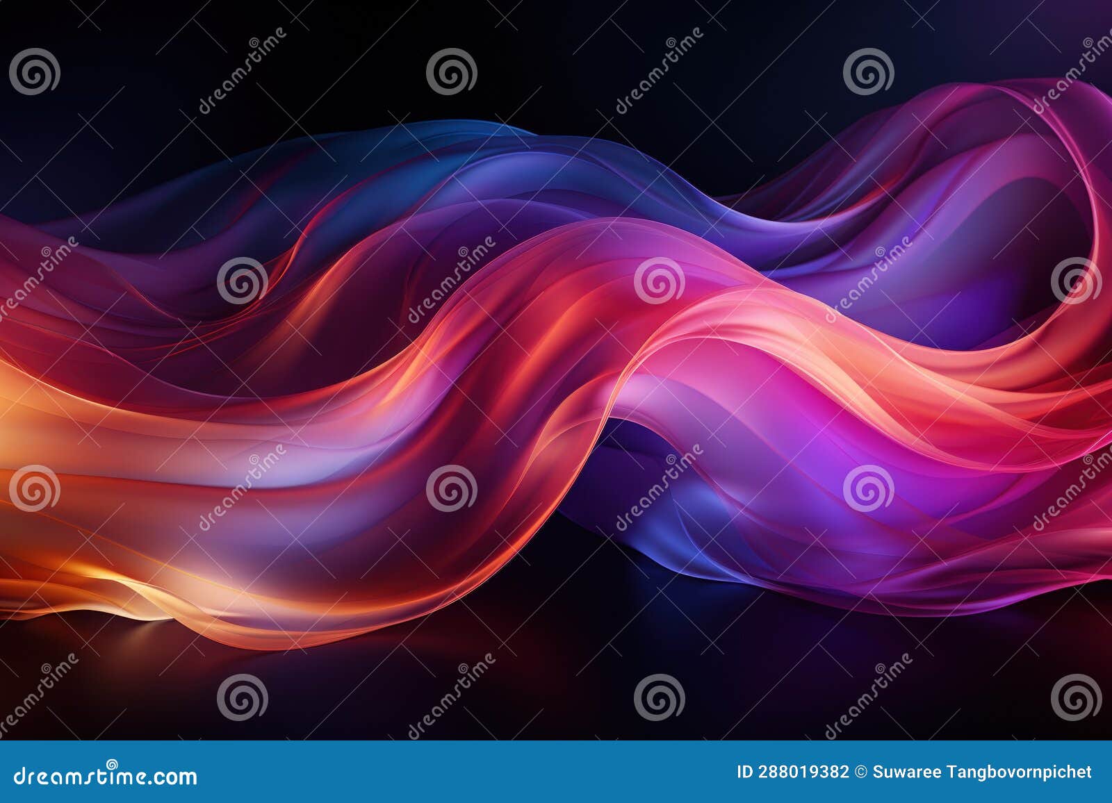 Colorful Abstract Colorful Wave of Line and Smoke Vibe Background Stock ...
