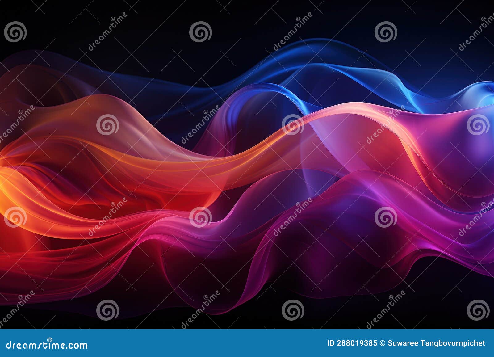 Colorful Abstract Colorful Wave of Line and Smoke Vibe Background Stock ...