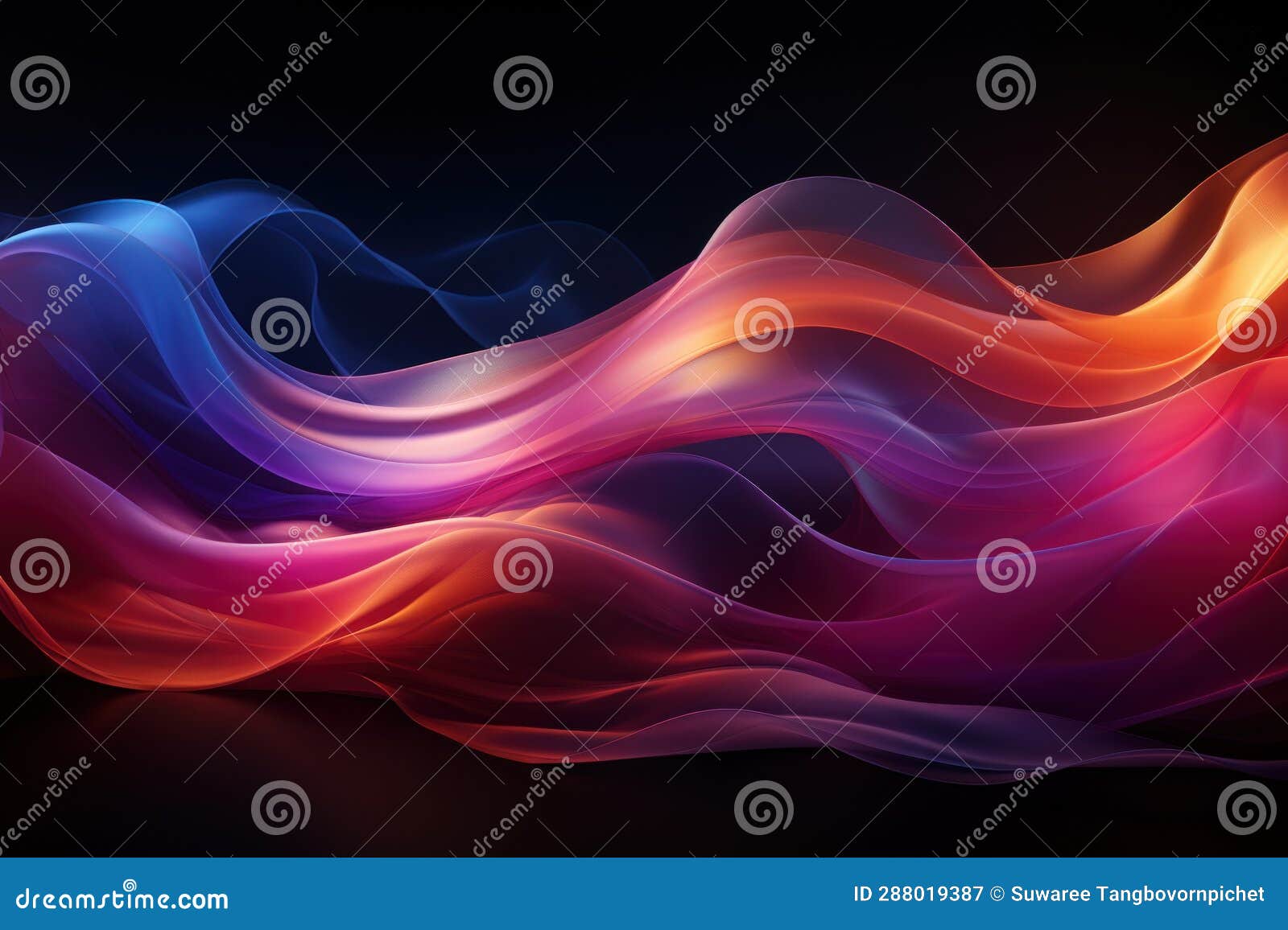 Colorful Abstract Colorful Wave of Line and Smoke Vibe Background Stock ...
