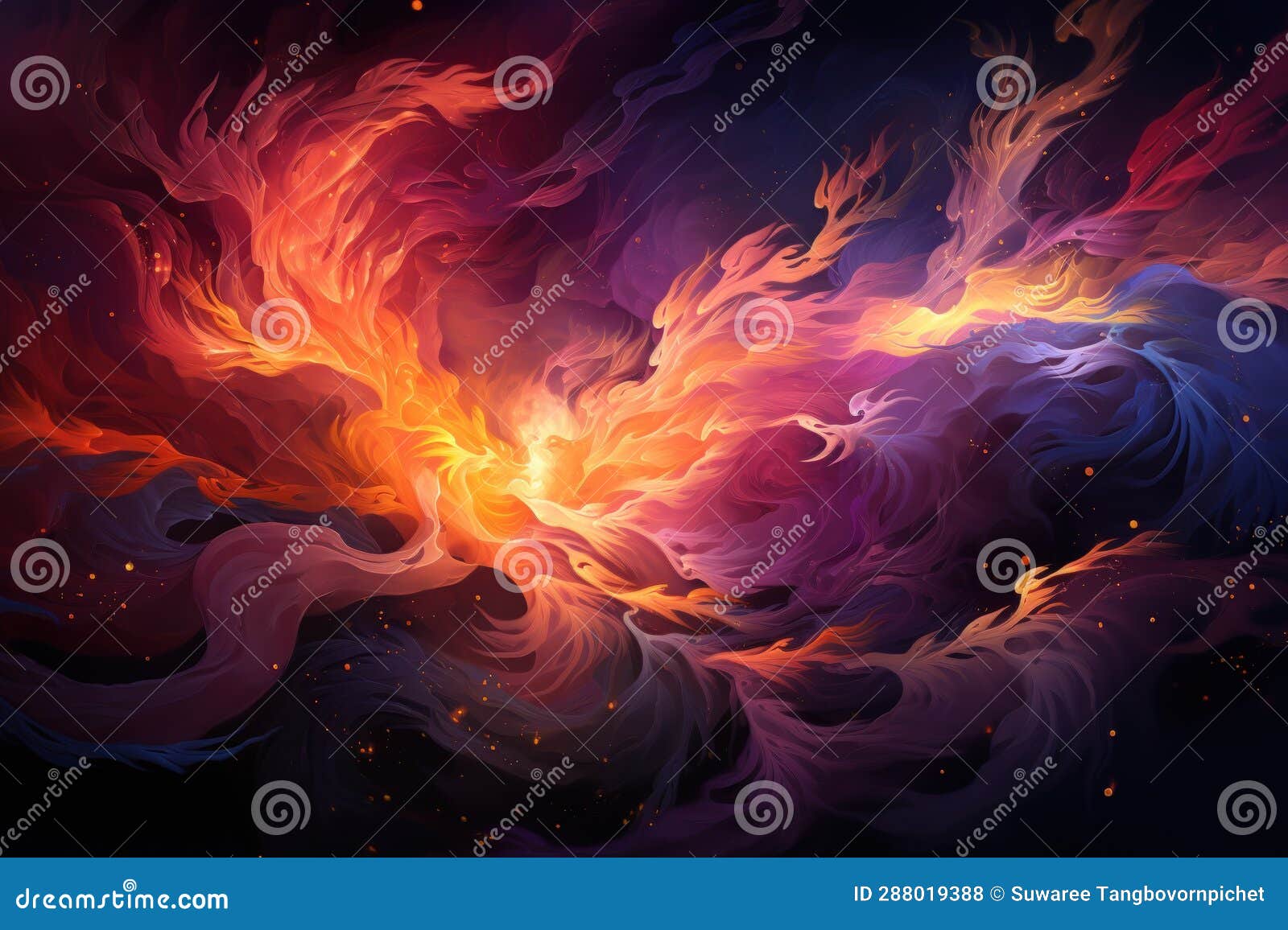 Colorful Abstract Colorful Wave of Line and Smoke Vibe Background Stock ...