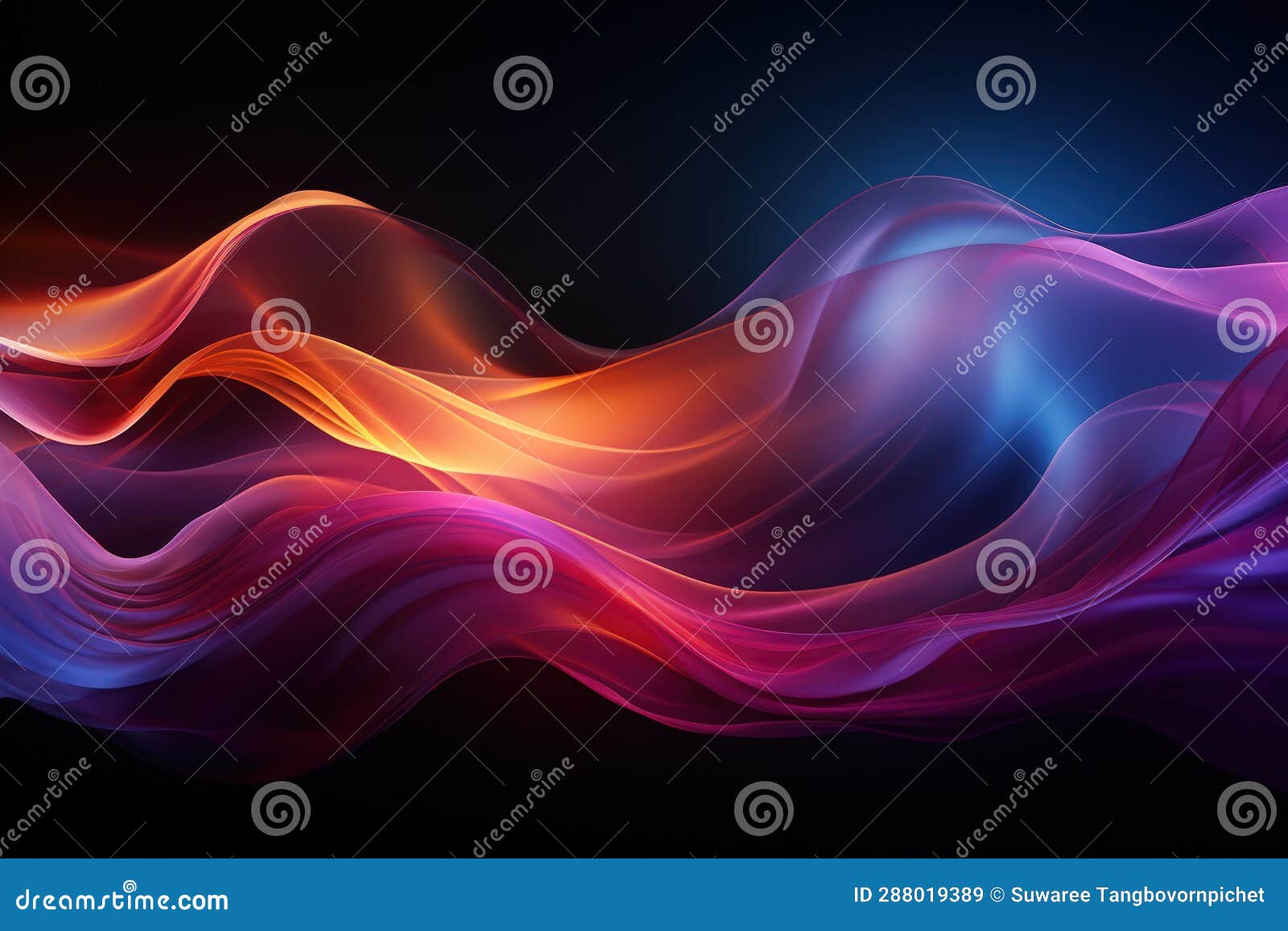 Colorful Abstract Colorful Wave of Line and Smoke Vibe Background Stock ...