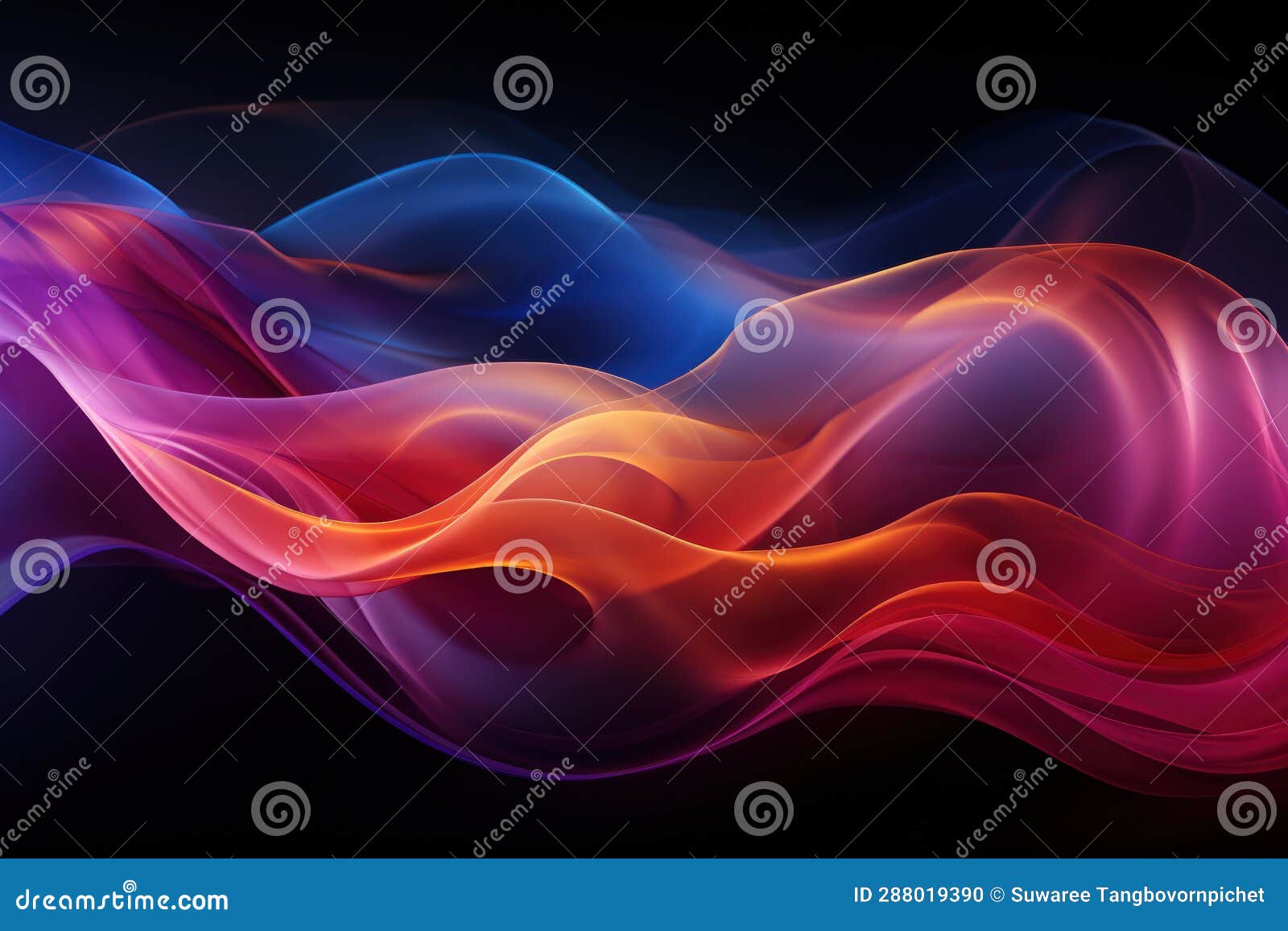 Colorful Abstract Colorful Wave of Line and Smoke Vibe Background Stock ...