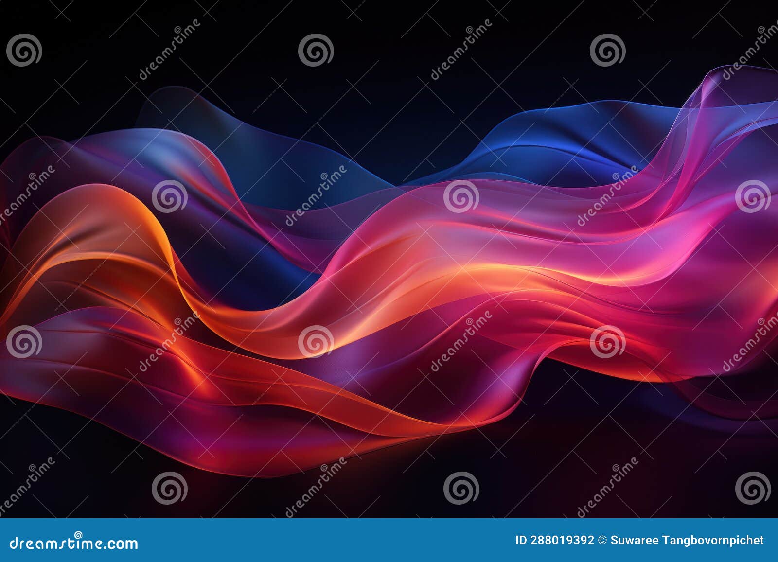 Colorful Abstract Colorful Wave of Line and Smoke Vibe Background Stock ...
