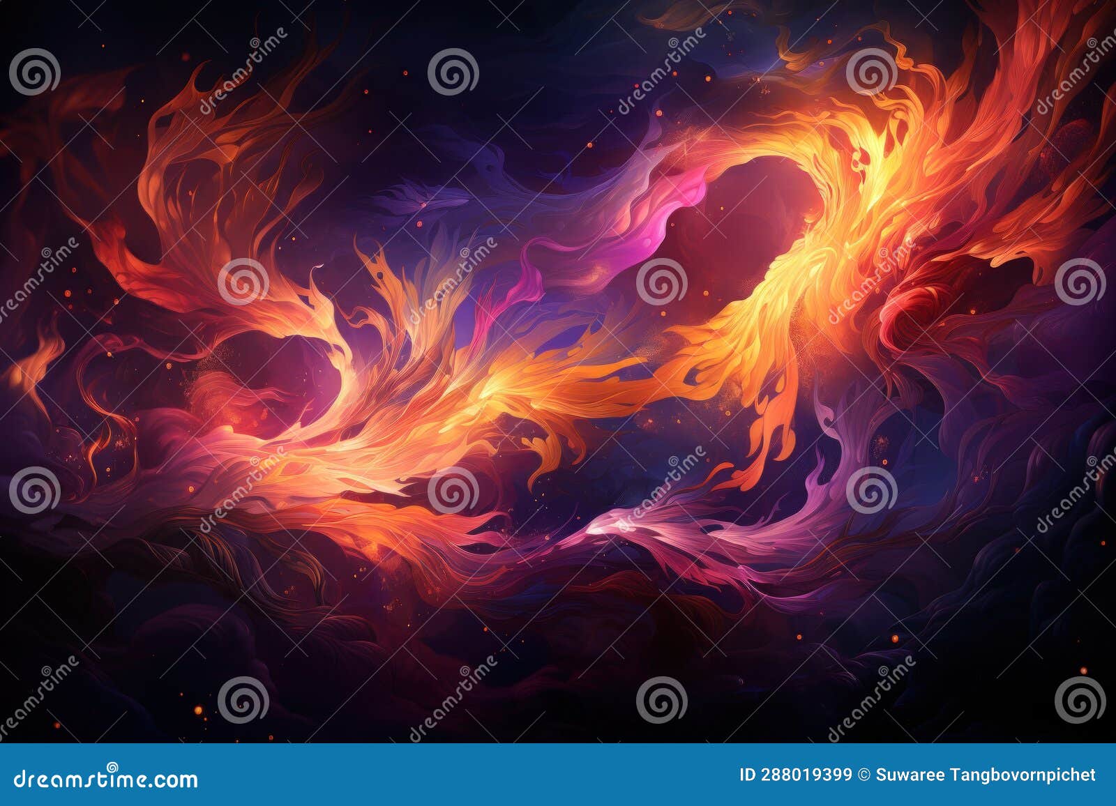 Colorful Abstract Colorful Wave of Line and Smoke Vibe Background Stock ...