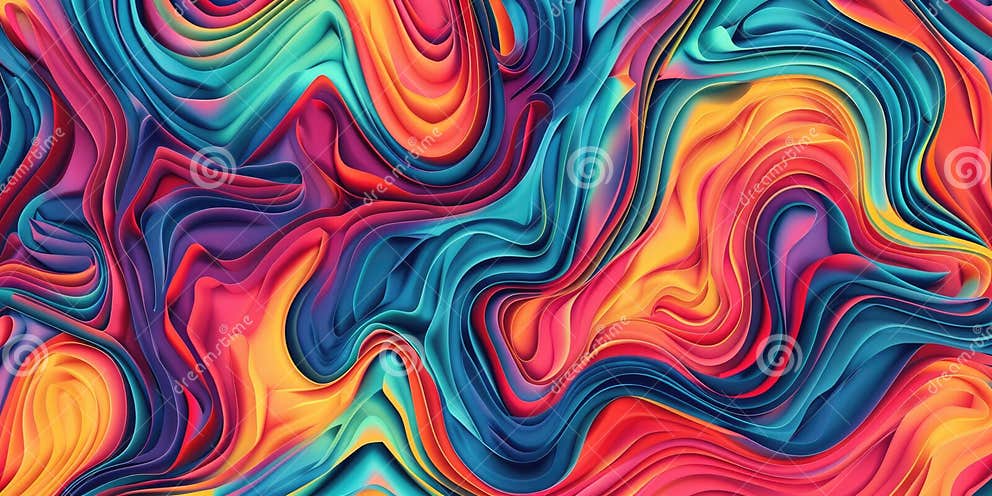 Colorful Abstract Wave Pattern Background with Vibrant and Dynamic ...