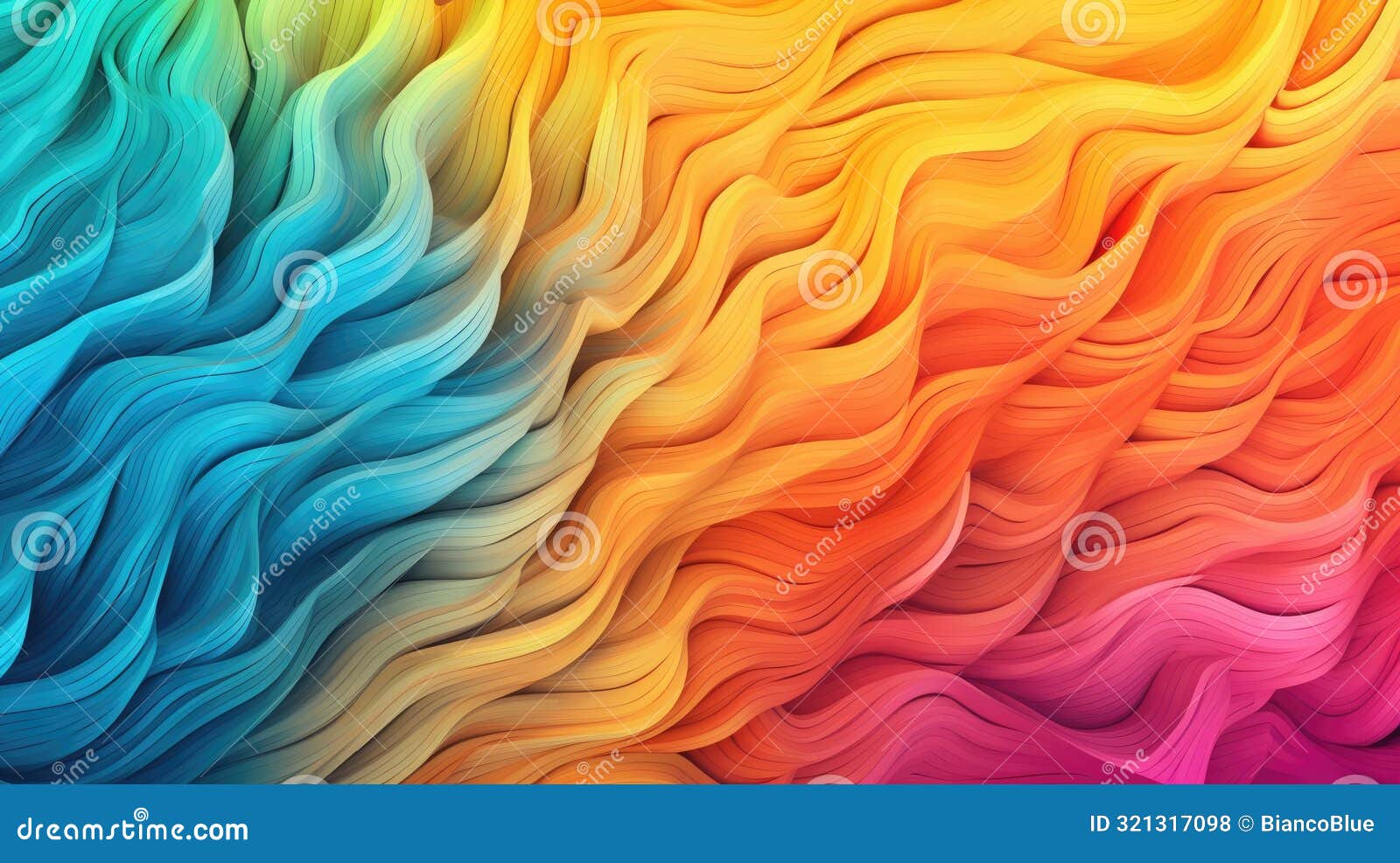 Abstract Wave Pattern with a Vibrant Flow of Hues in a Dynamic Design ...