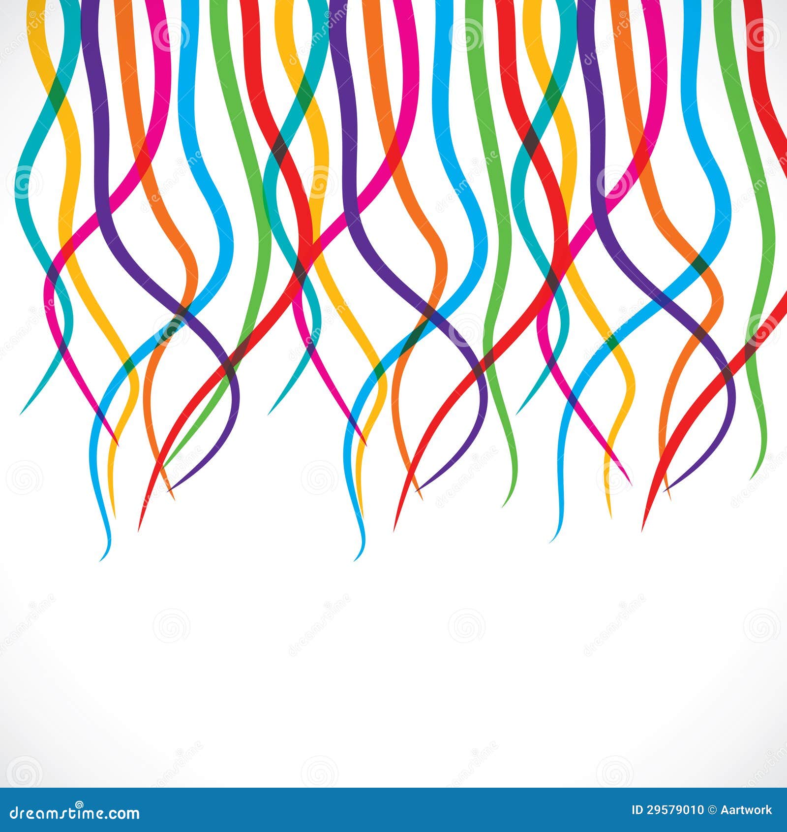 Colorful Abstract Wave Strip Background Stock Vector - Illustration of ...