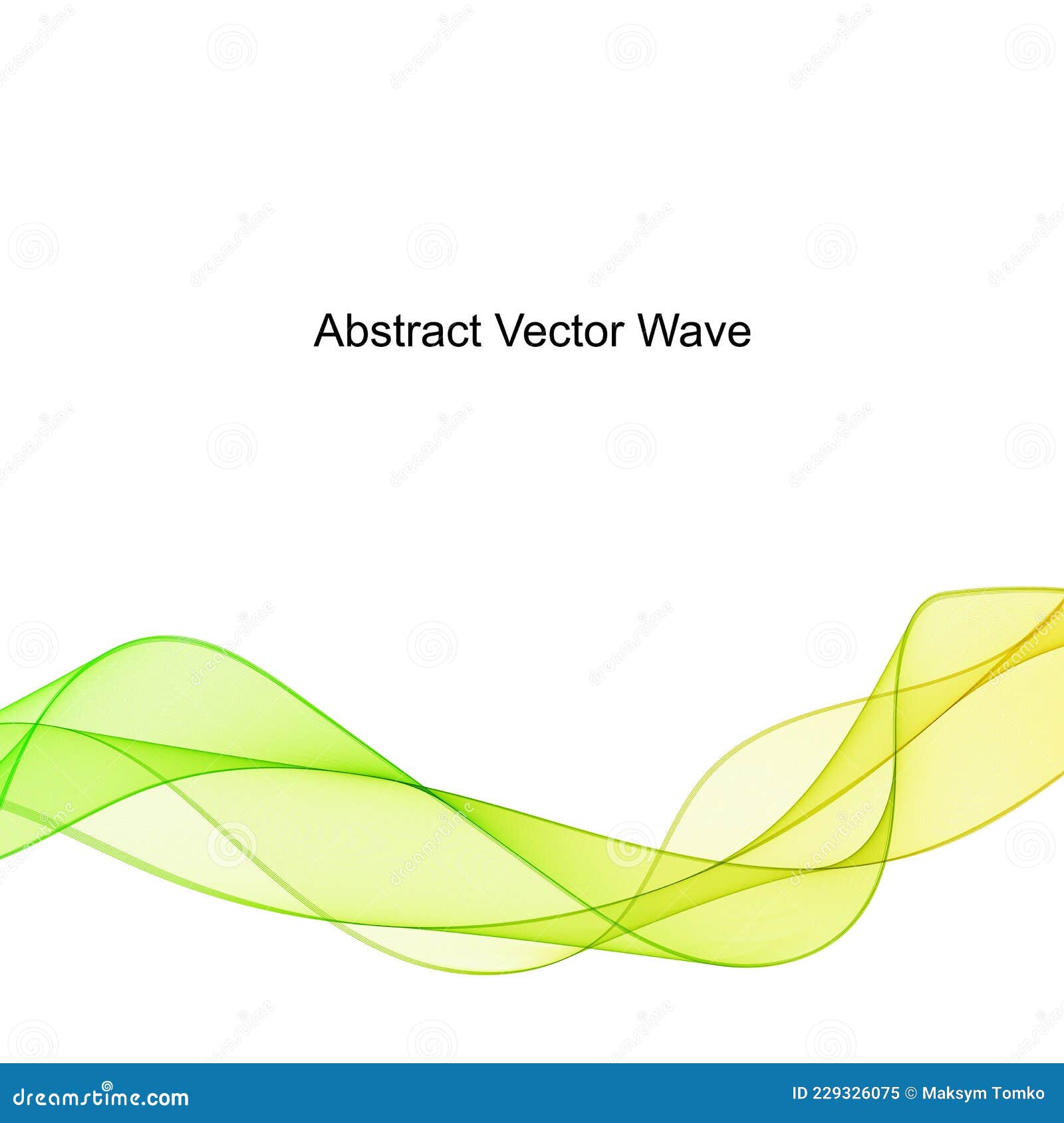 Colorful Abstract Wave. Yellow and Green Lines. Vector Background. Eps ...