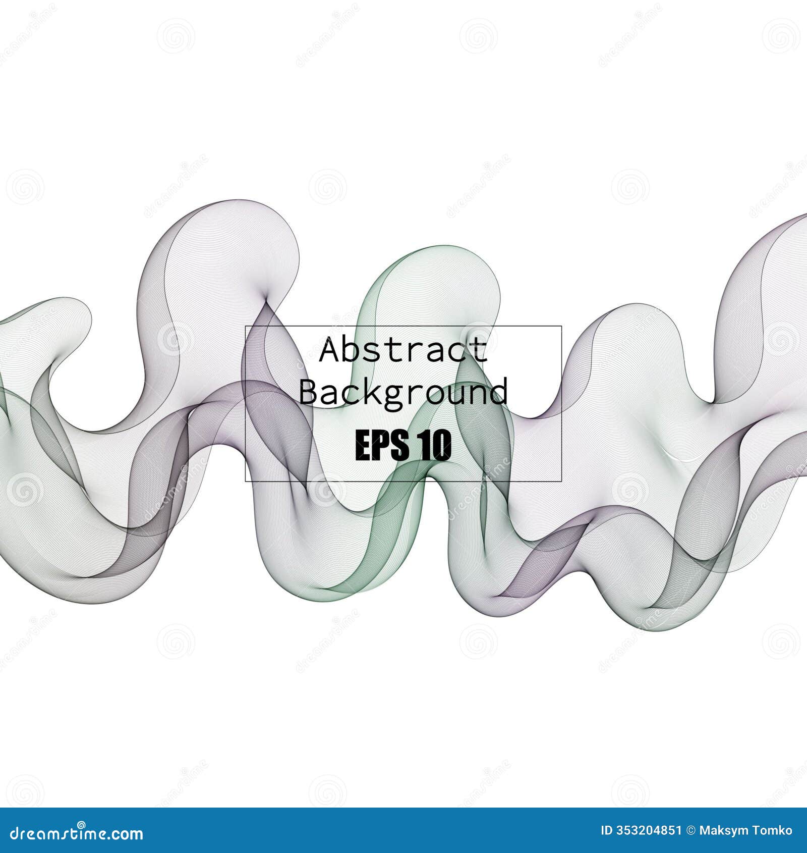 Colorful Abstract Wave. Yellow and Green Lines. Vector Background. Eps ...