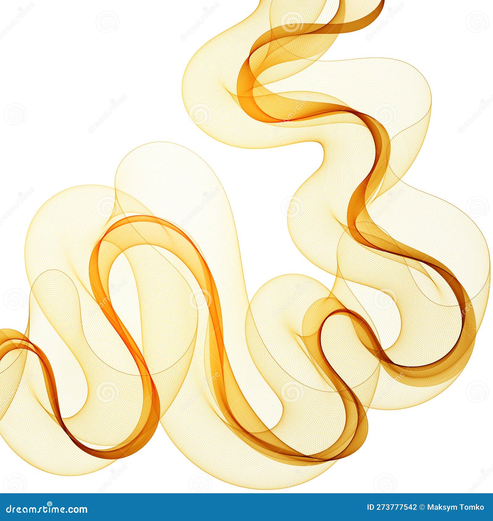 Colorful Abstract Wave. Yellow Lines. Vector Background. Eps 10 Stock ...