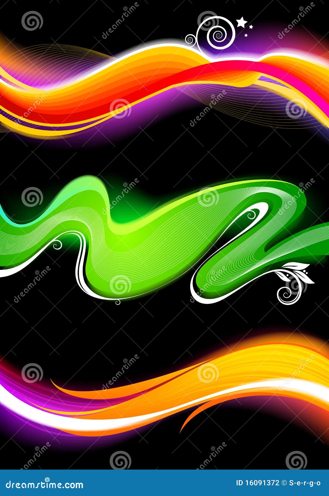Colorful abstract waves stock illustration. Illustration of backdrops ...