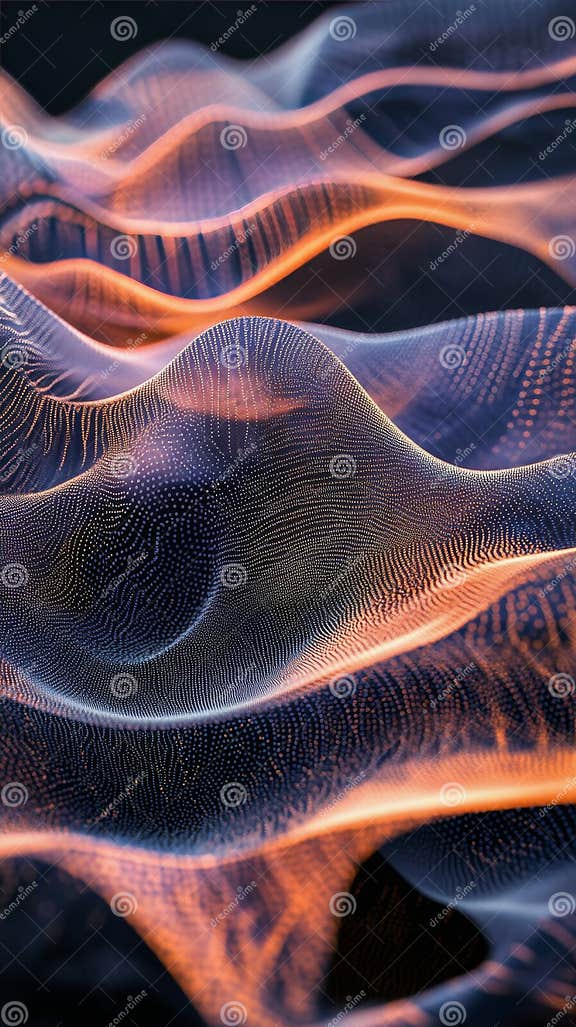 Colorful Abstract Waves of Light and Texture Created with Digital ...