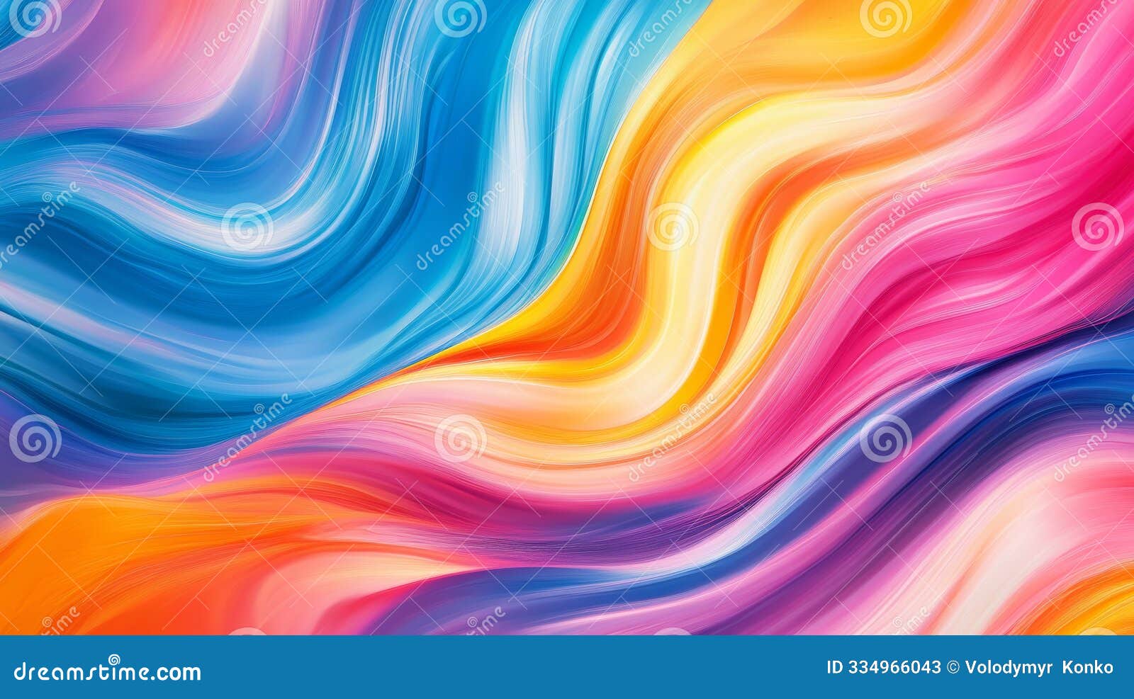 Colorful Abstract Waves, Vibrant Flowing Pattern. Creative Design and ...