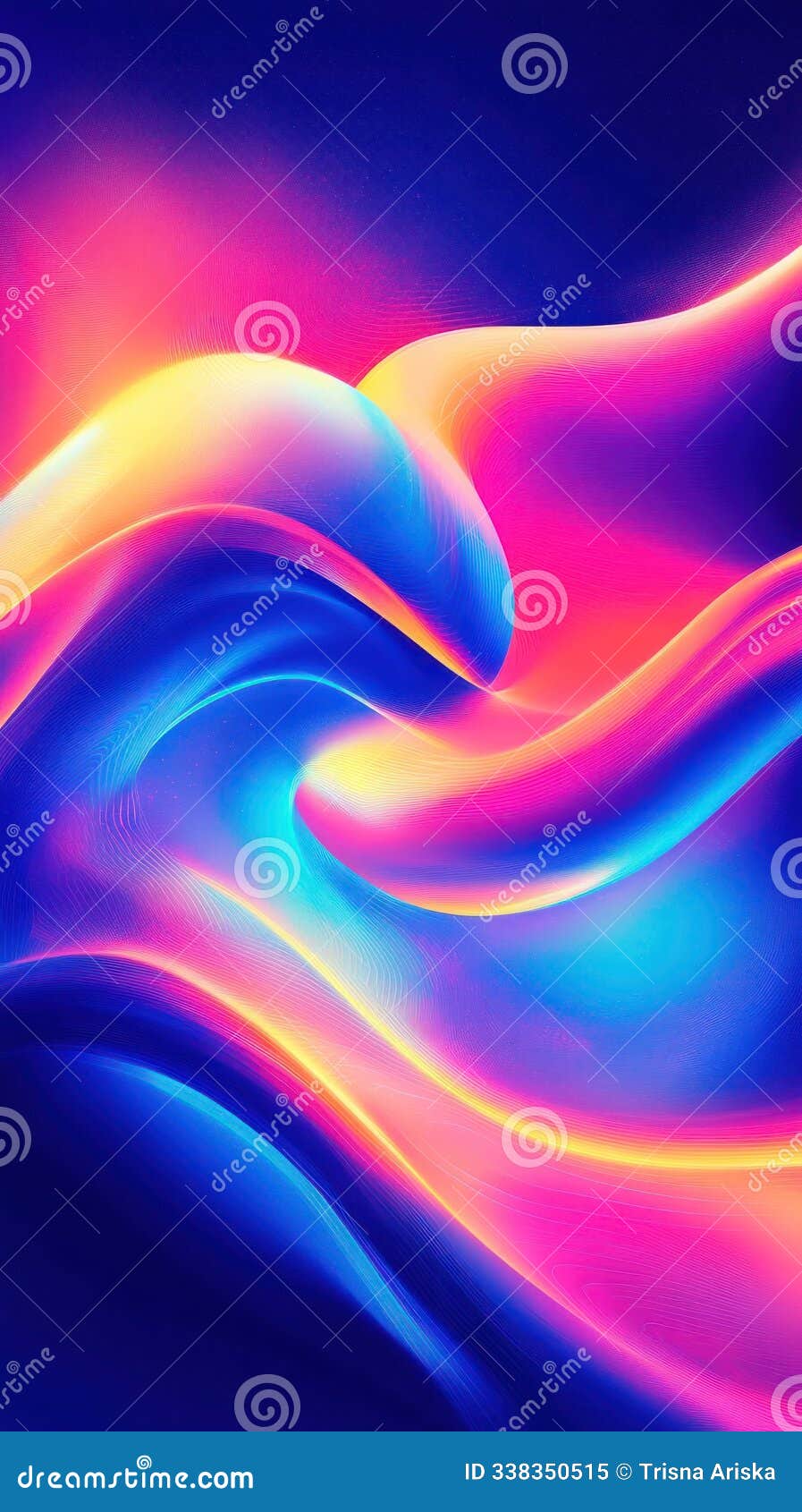 Colorful Abstract Waves with Vibrant Gradients and Fluid Shapes Stock ...