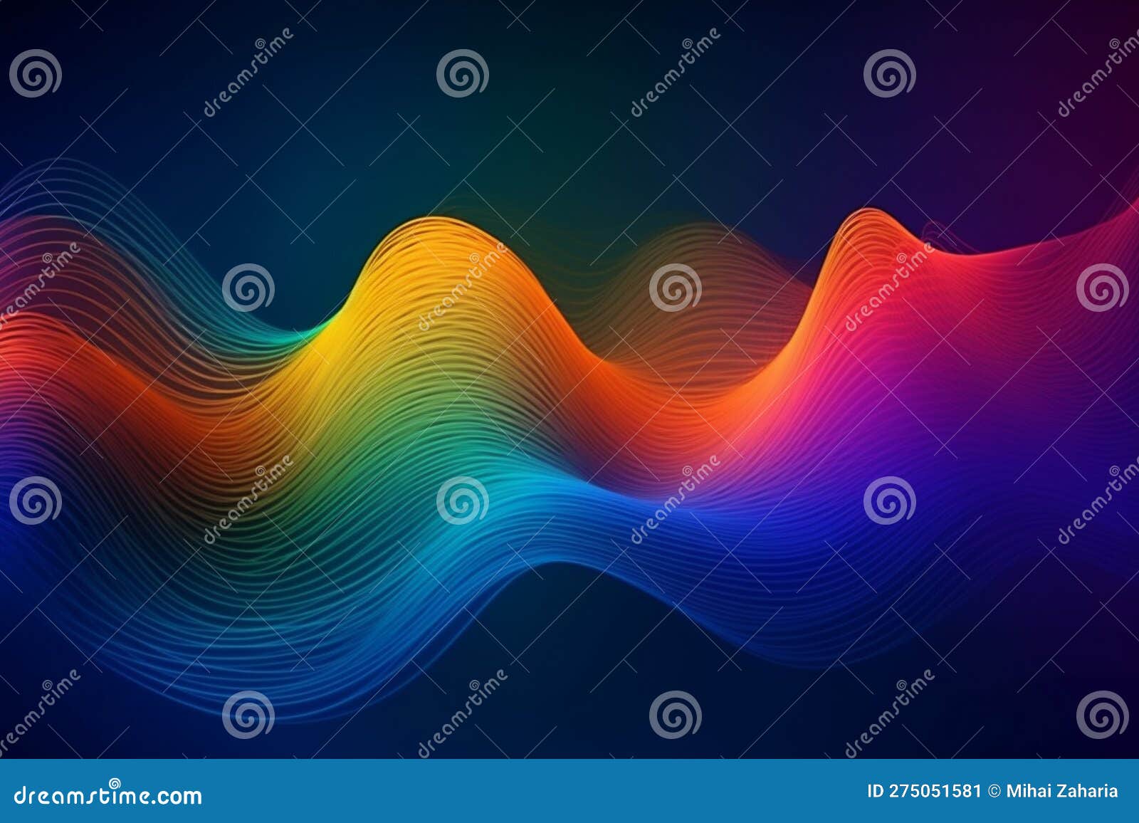 Colorful Abstract Wavy Background with Gradient. Generative AI Stock ...