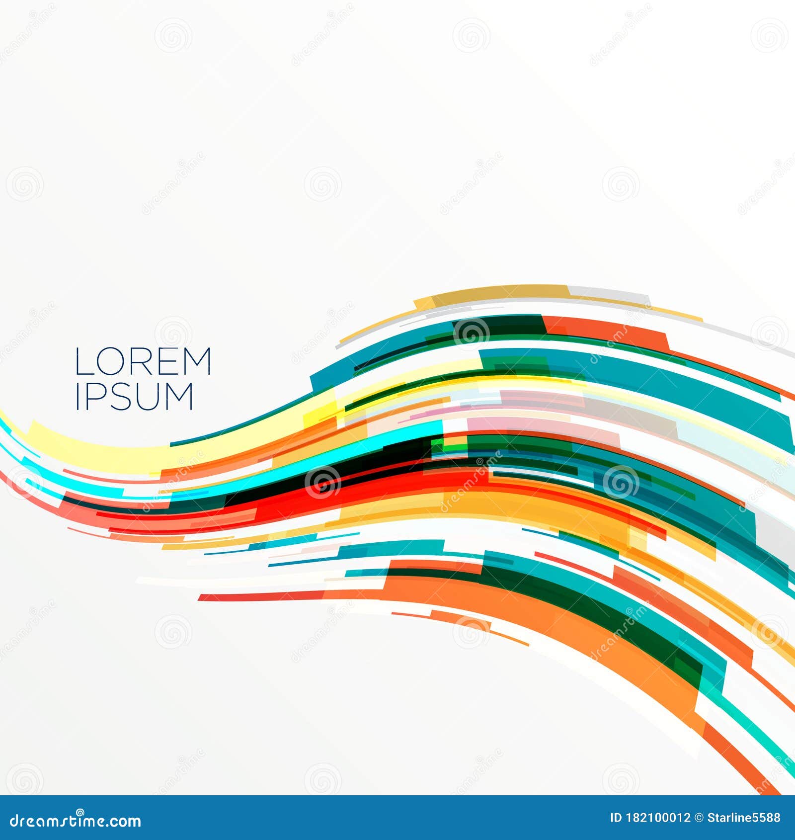 Colorful Abstract Wavy Lines Background Stock Vector - Illustration of ...