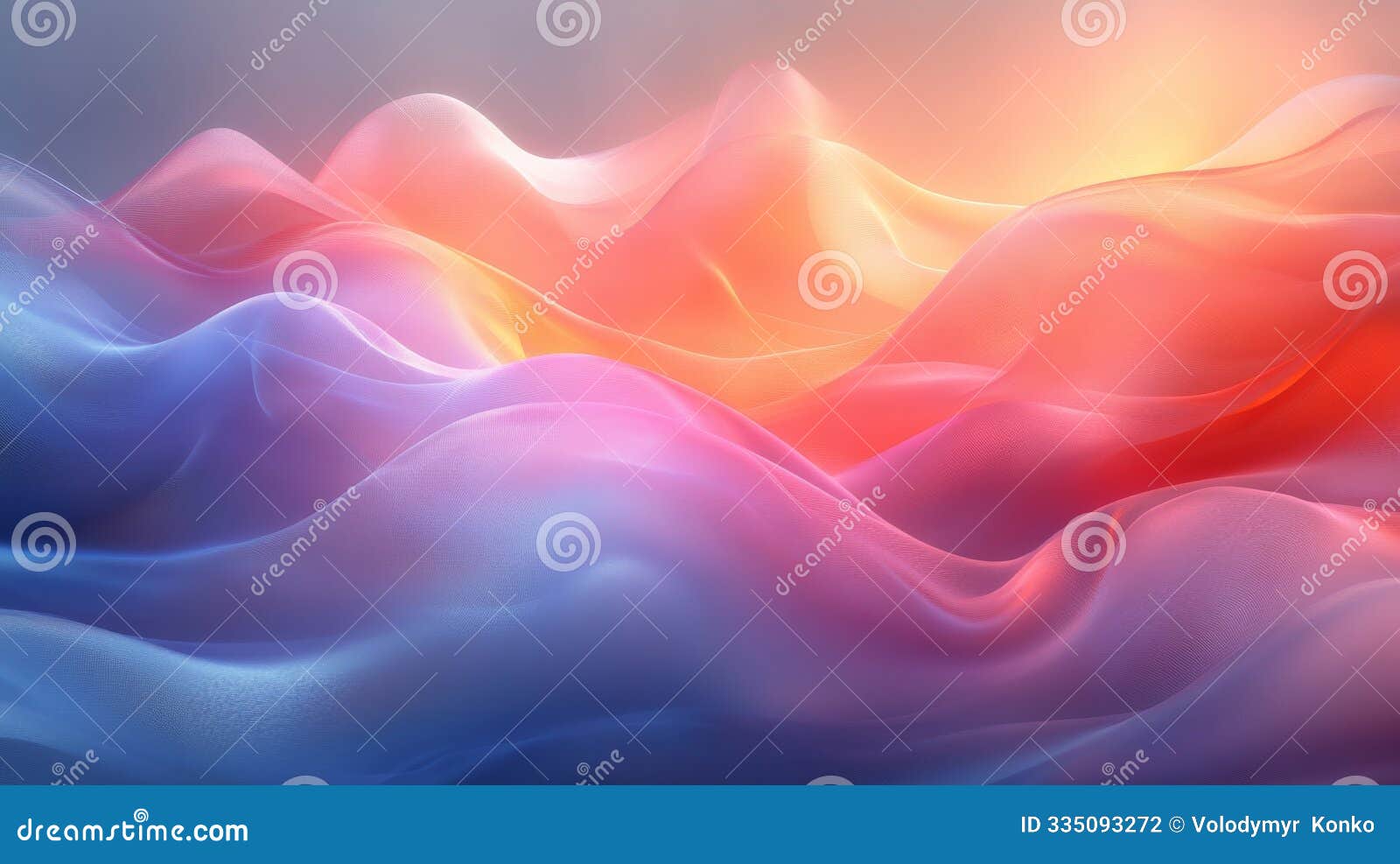 Colorful Abstract Wavy Pattern with Soft Gradients Stock Photo - Image ...