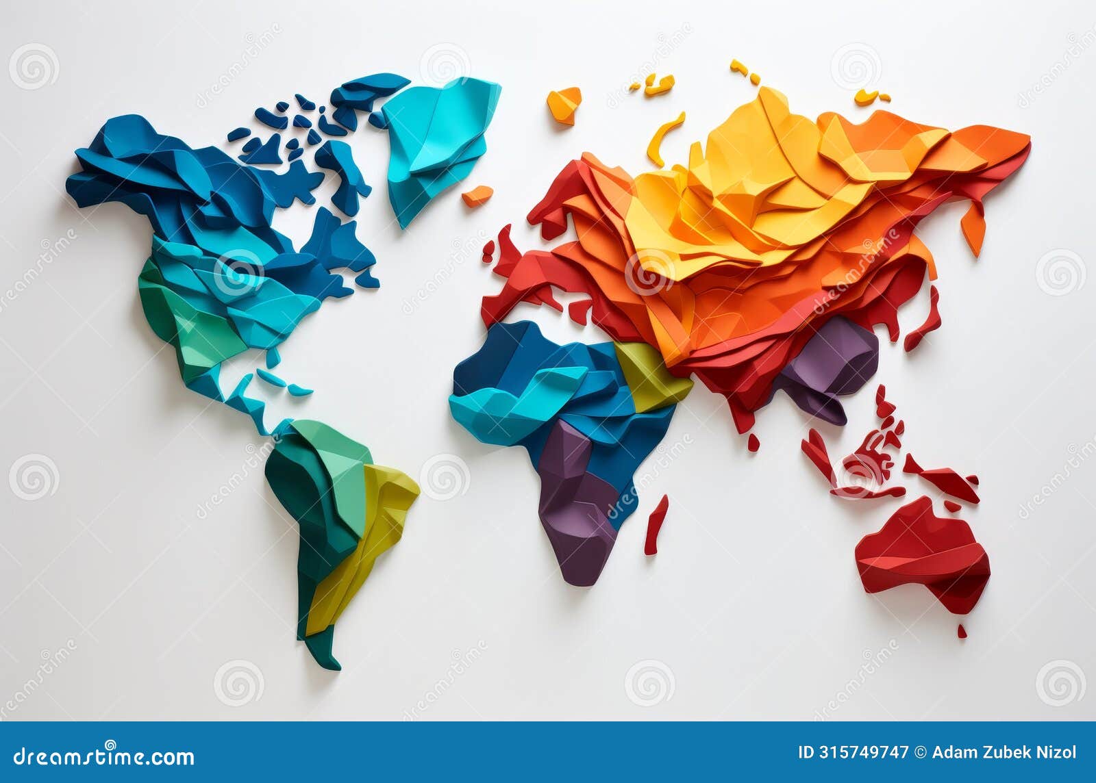 Colorful Abstract World Map Stock Illustration - Illustration of paper ... Colorful Abstract World Map Stock Illustration - Illustration of paper ...