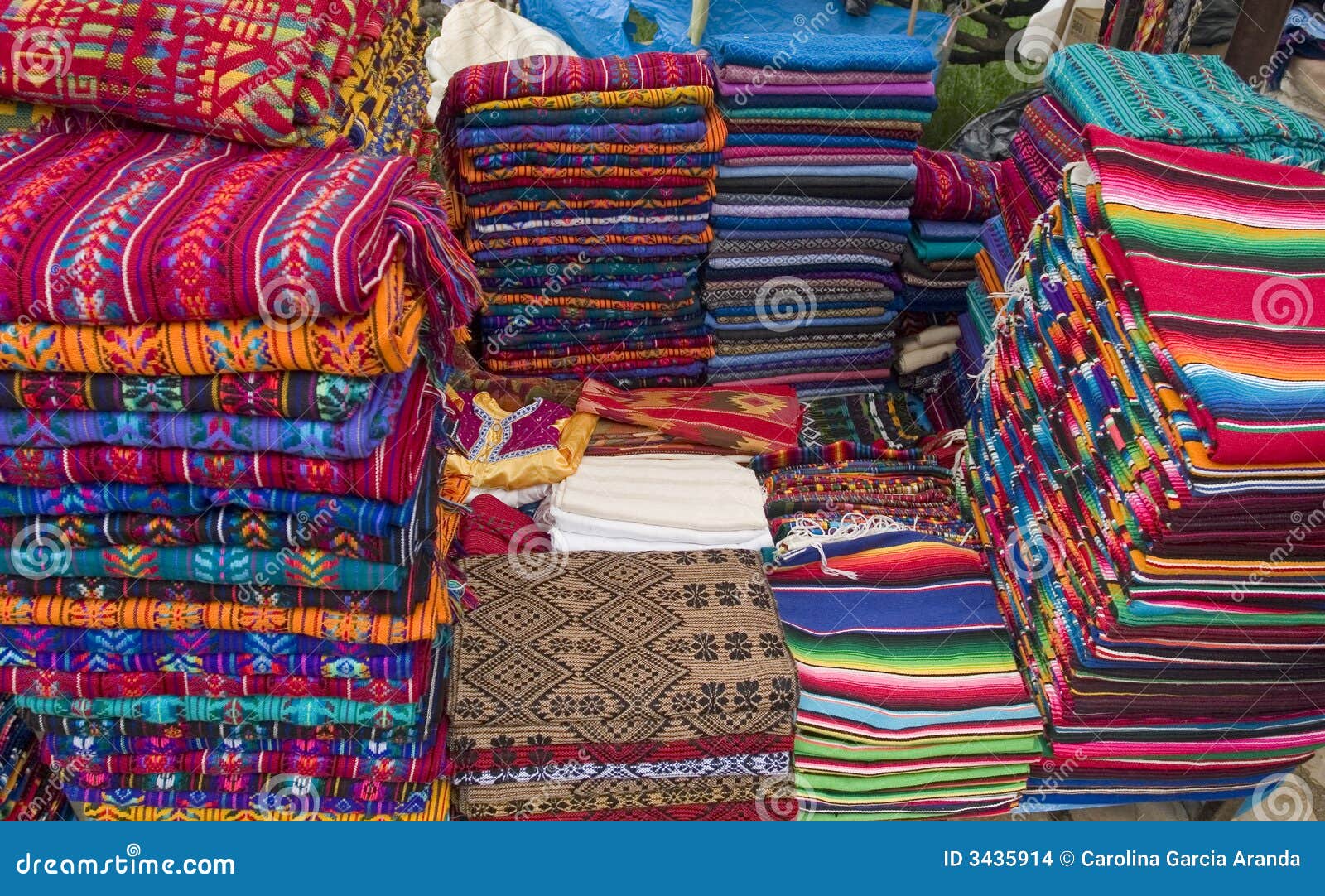 Colorful Accesories in Market in Mexico Stock Photo - Image of fabric ...
