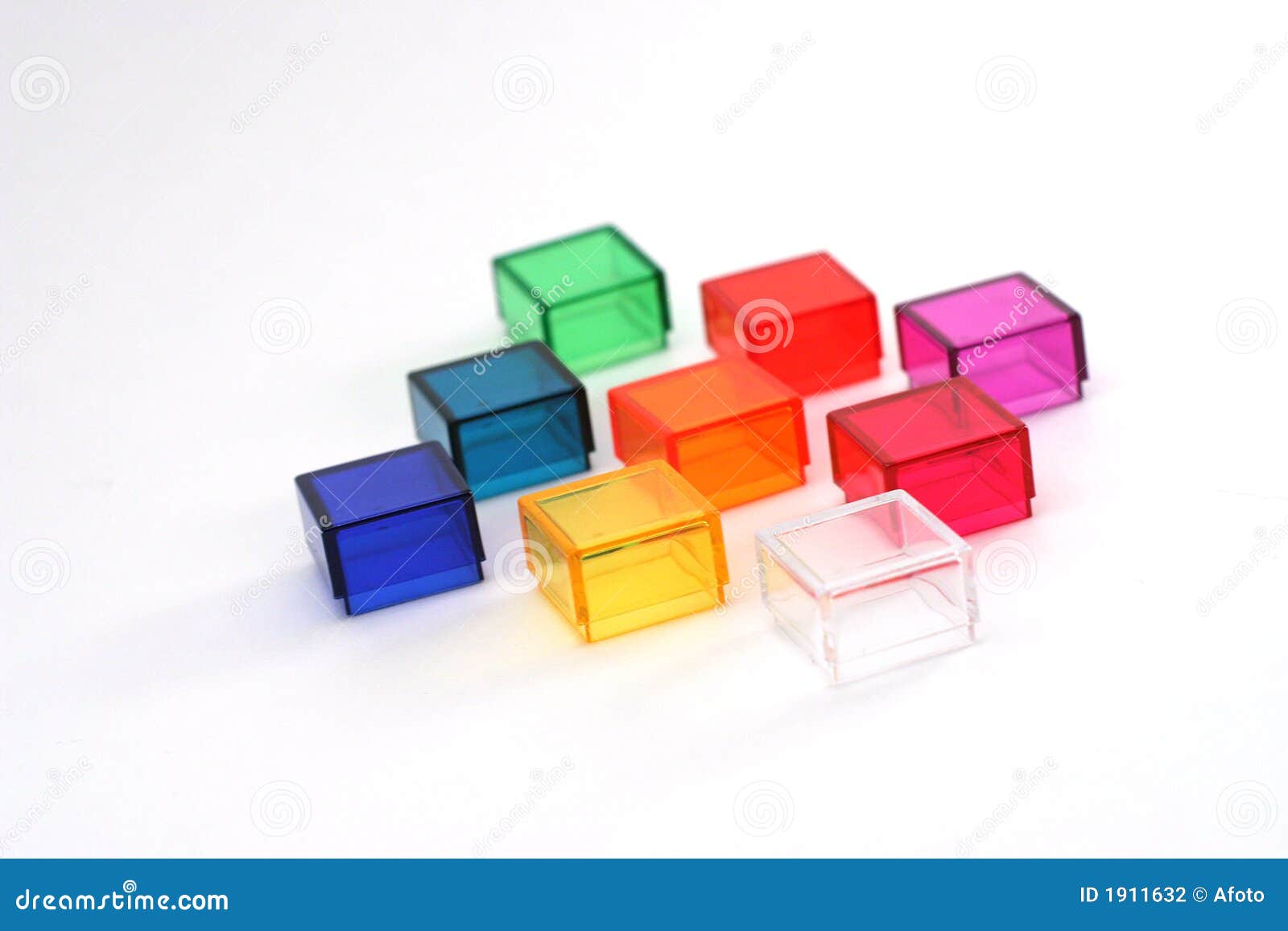 Colorful Acrylic Cubes stock photo. Image of spread, group - 1911632