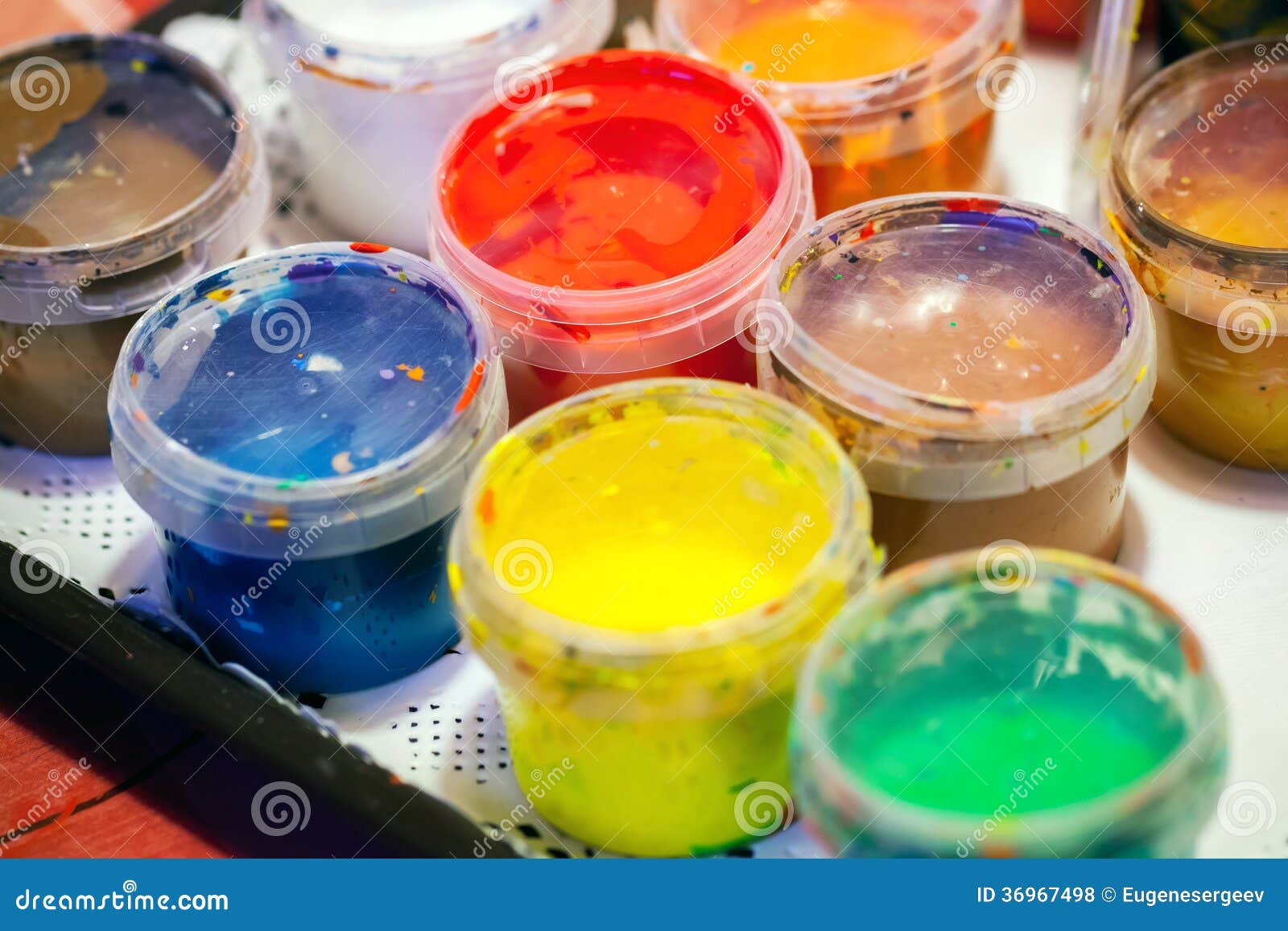 Colorful acrylic paints stock photo. Image of artistic - 36967498