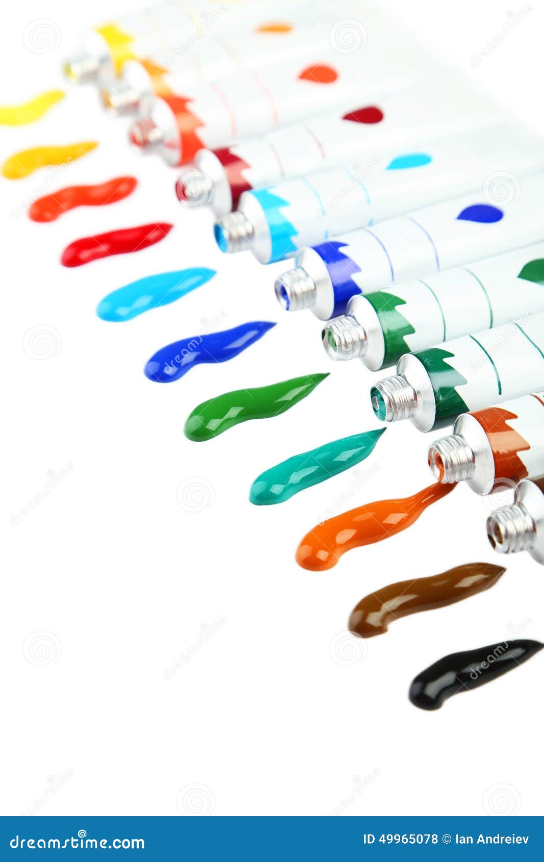 Colorful Acrylic Paints in Tubes on the White Background Stock Photo ...