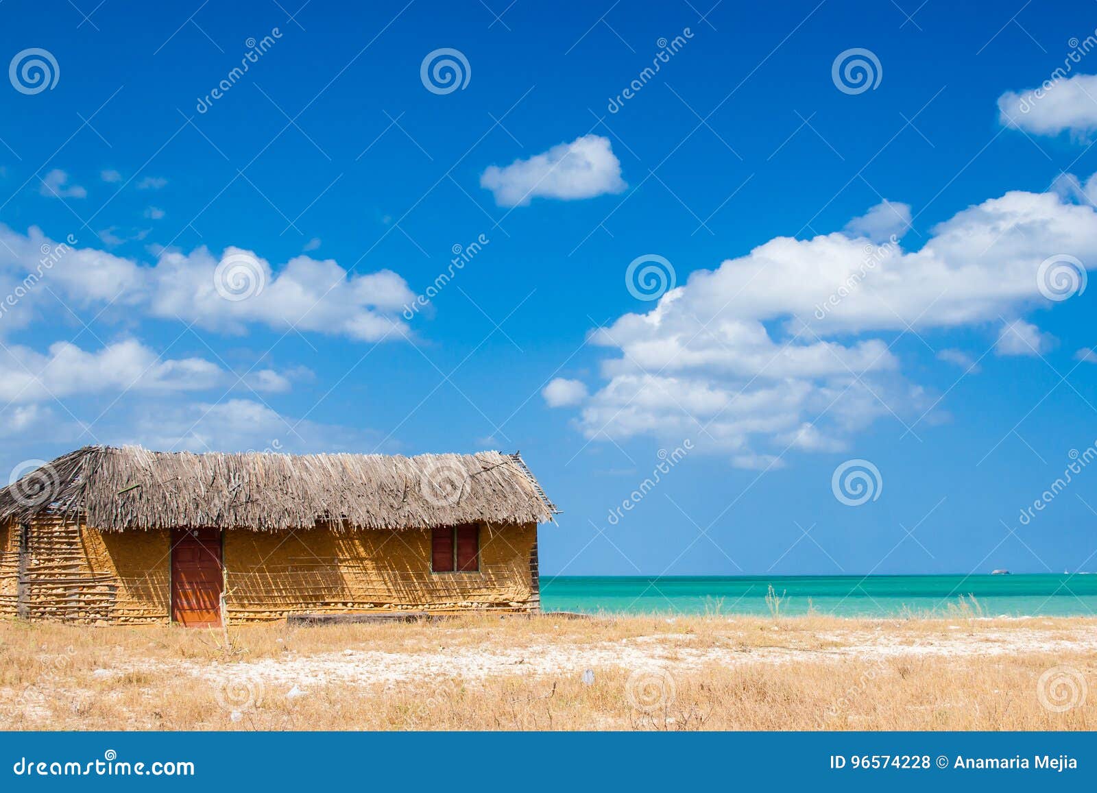 Colorful Adobe House Next To the Sea Stock Photo - Image of beach ...