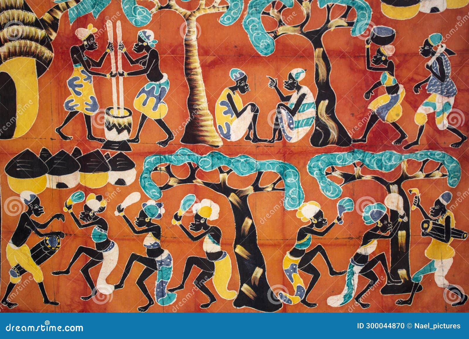 Colorful african batik stock photo. Image of scene, batik - 300044870