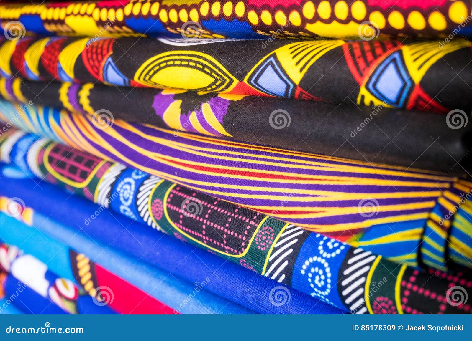 Colorful African Fabrics Royalty-Free Stock Photography | CartoonDealer ...