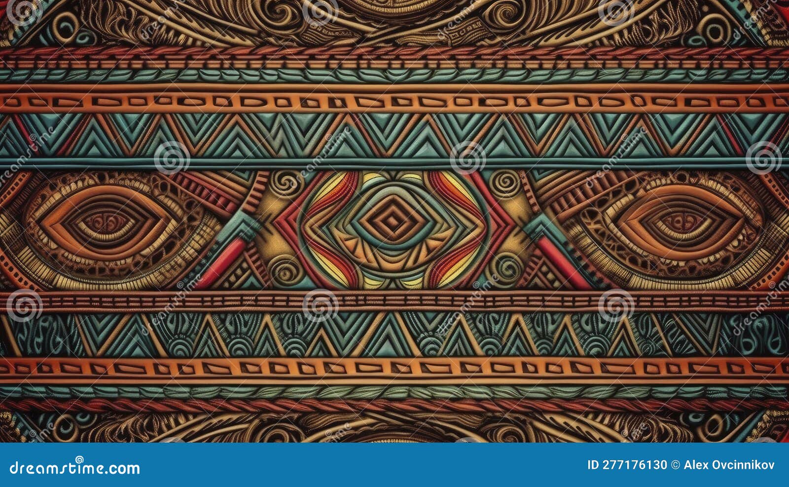 Colorful African Tribal Pattern for Invitations and Posters. Stock ...