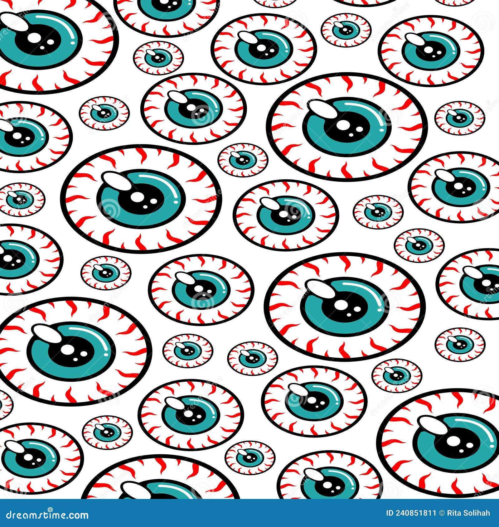 Colorful and Aggressive Eyes Stock Vector - Illustration of sketch ...